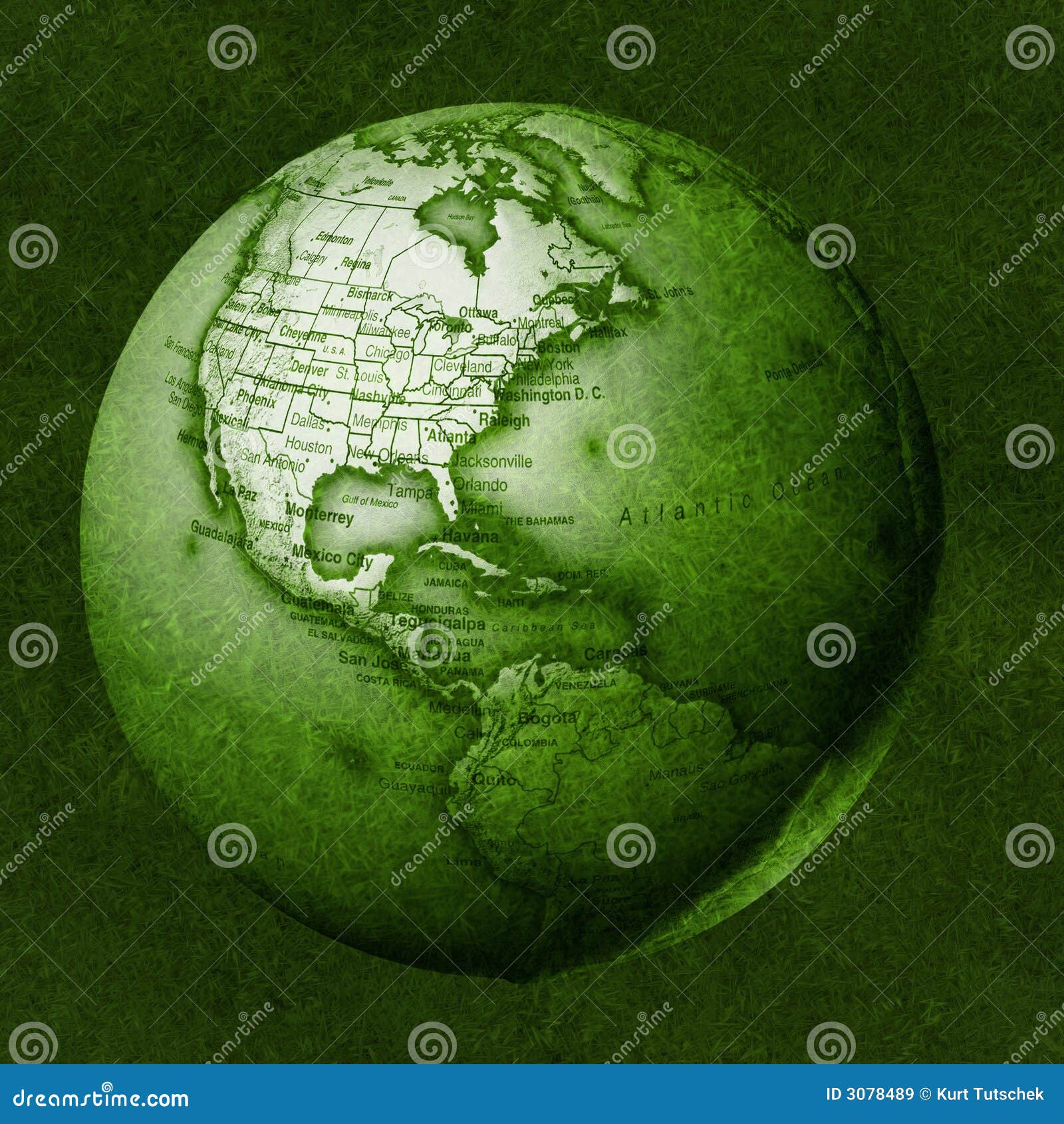 Groene wereld stock illustratie. Illustration of aarde - 3078489