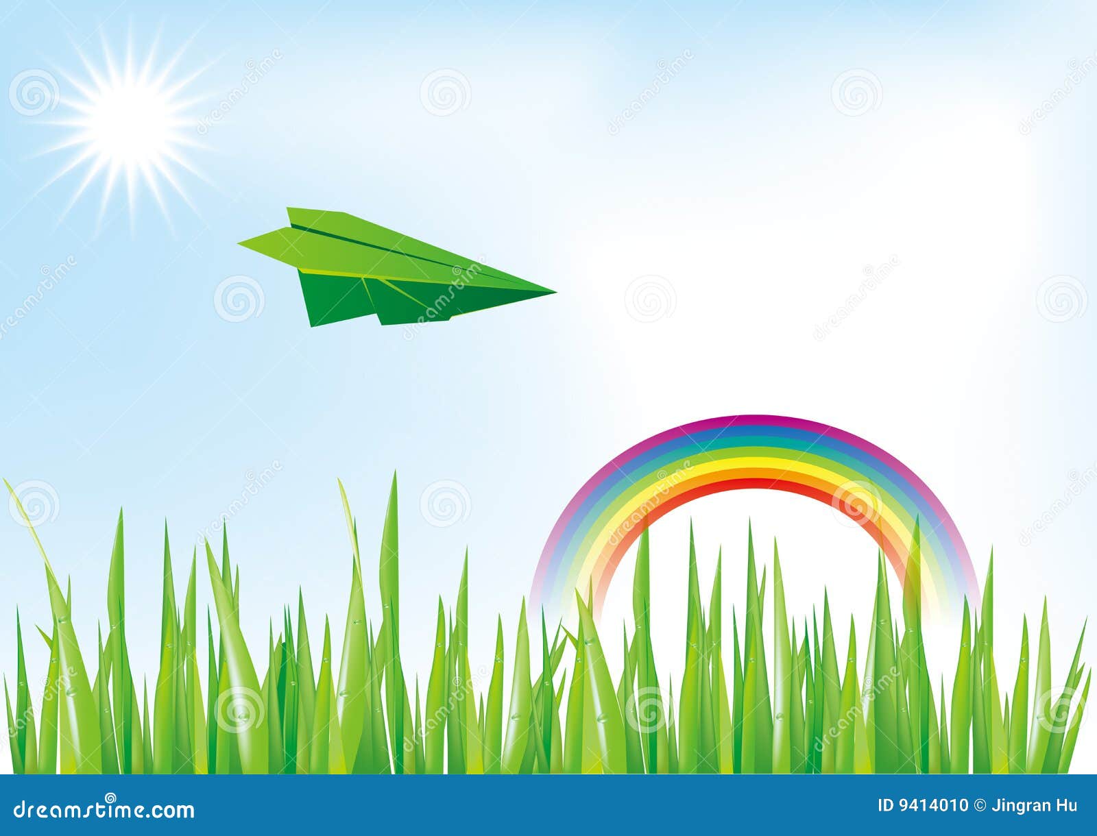 Groene wereld stock illustratie. Illustration of regenboog - 9414010