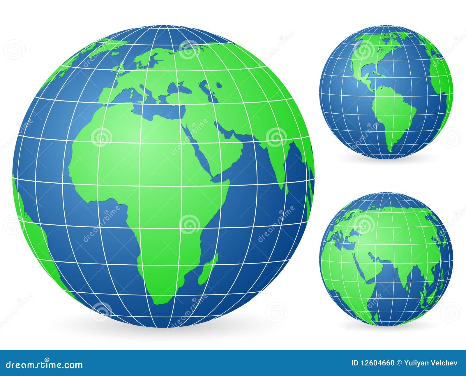 Groene wereldbol vector illustratie. Illustration of blauw - 12604660