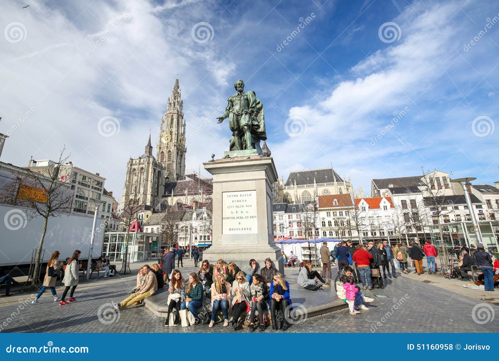 Groenplaats in Antwerp, Belgium Editorial Stock Photo - Image of ...