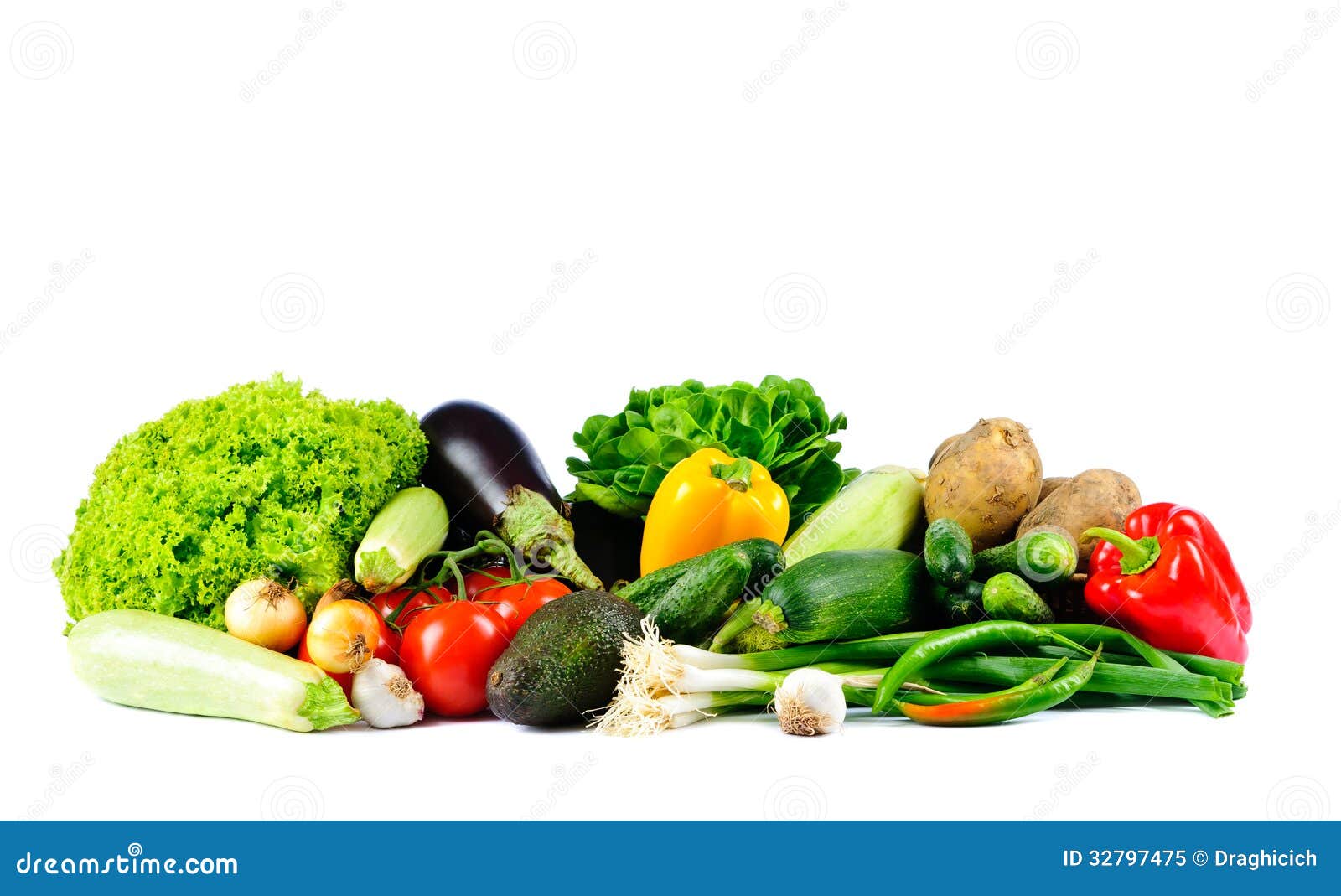 Groenten Op Een Witte Achtergrond Stock Afbeelding - Image of ...