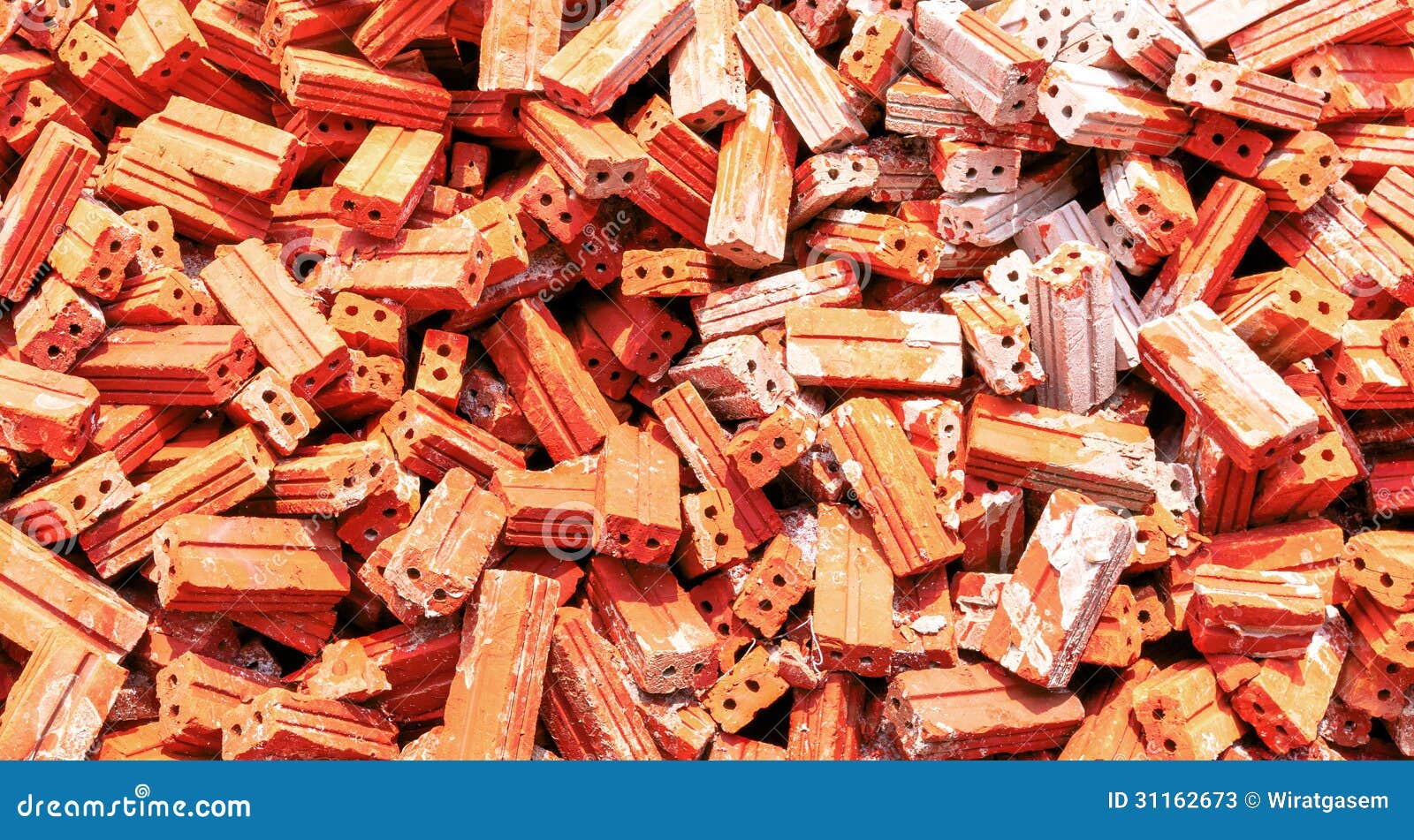 Groep Bakstenen Vierkante Bouwmaterialen Stock Afbeelding - Image of ...