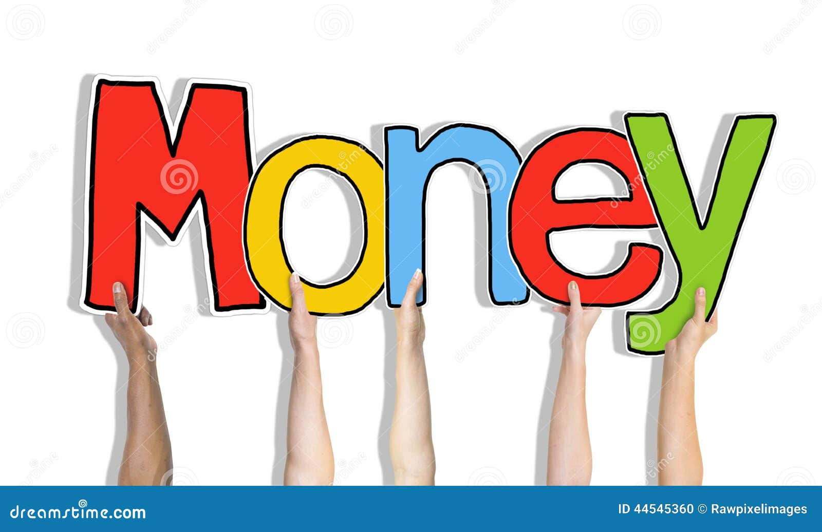 Groep Die Handen Het Word Geld Houden Stock Foto - Image of toevallig ...