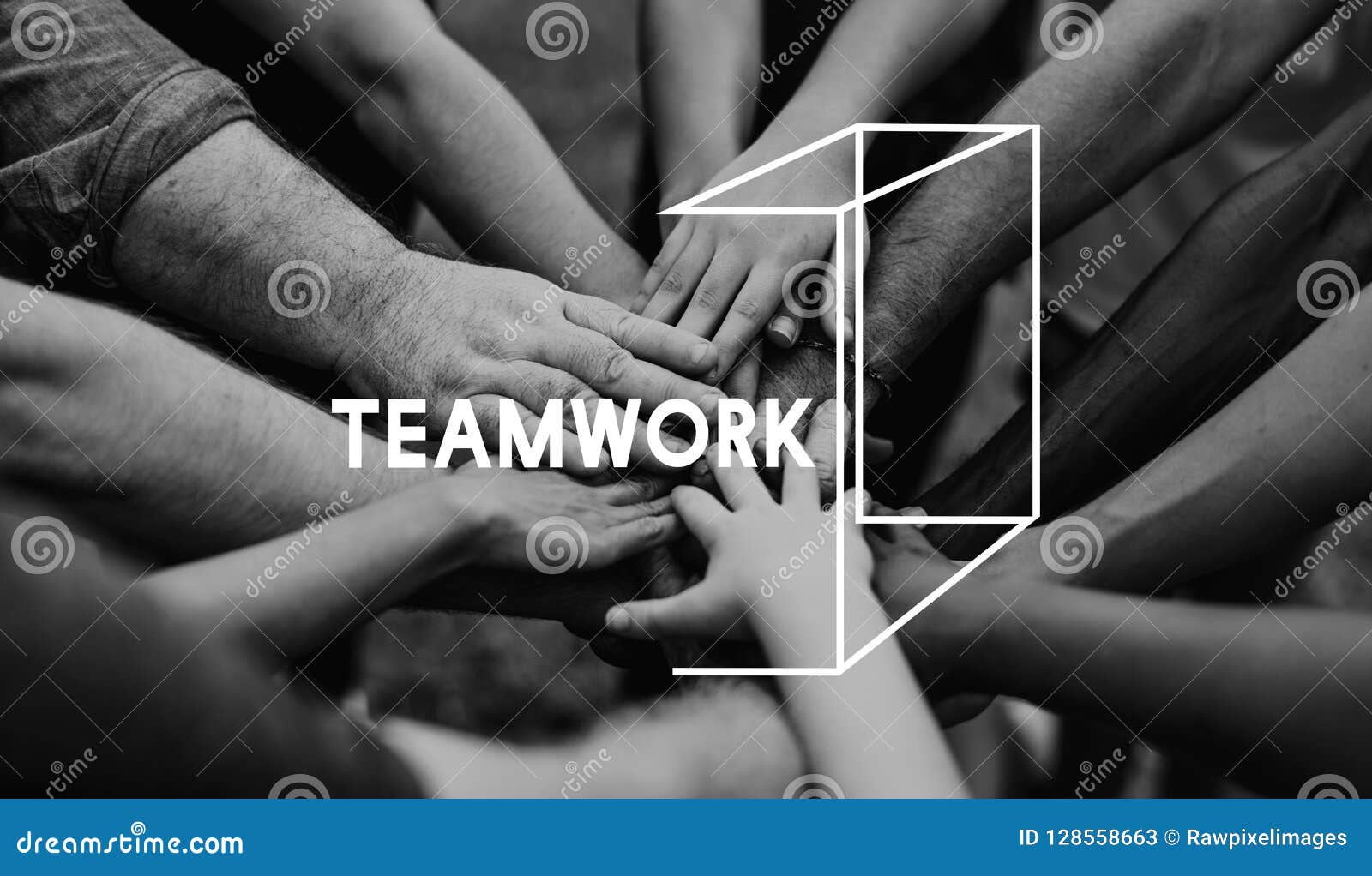 Groep Die Mensen Hand De Houden Assembleert Samenhorigheid Stock ...