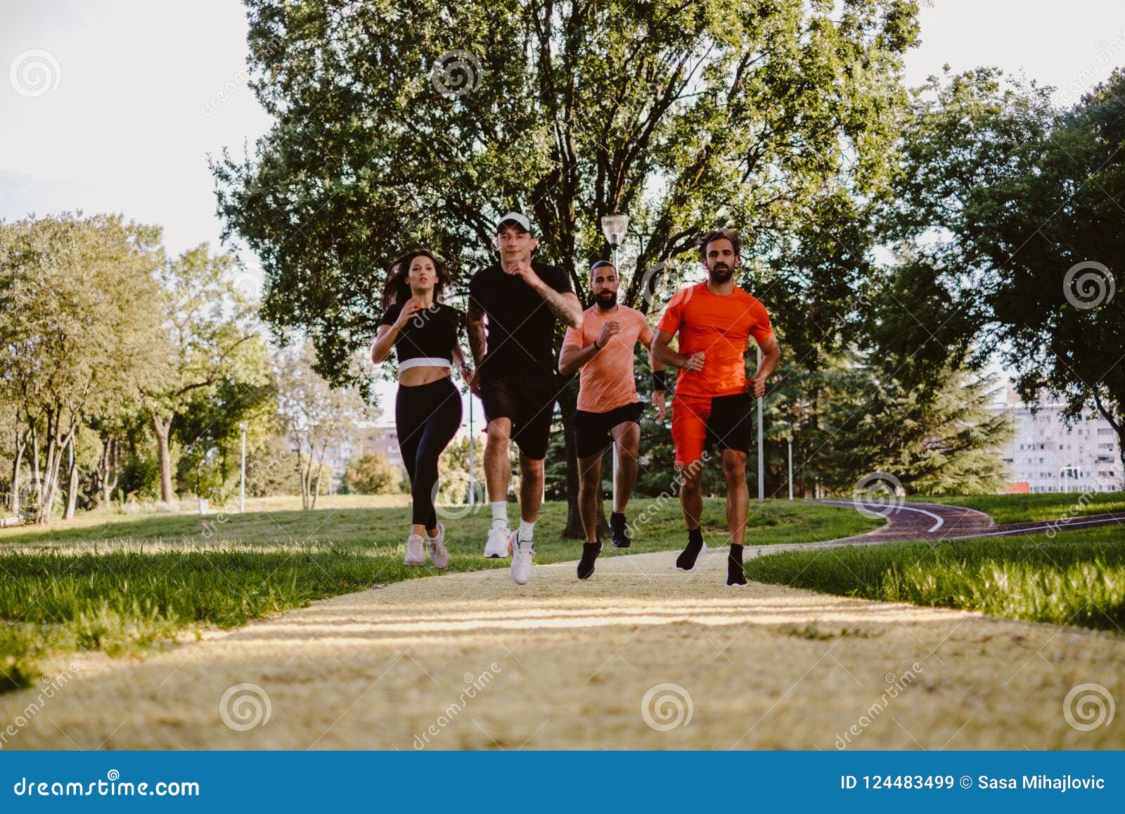 Groep Die Mensen in Het Park Lopen Stock Afbeelding - Image of persoon ...