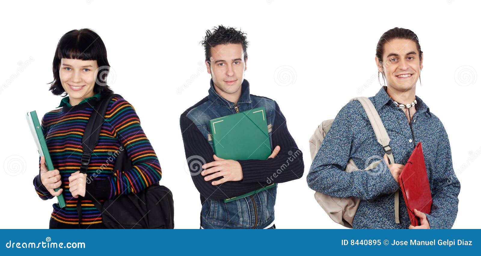 Groep jonge studenten stock afbeelding. Image of glimlachen - 8440895