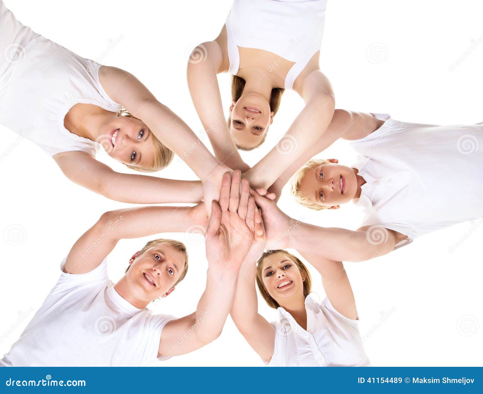 Groep Jongeren Die Handen Samen Houden Stock Afbeelding - Image of ...