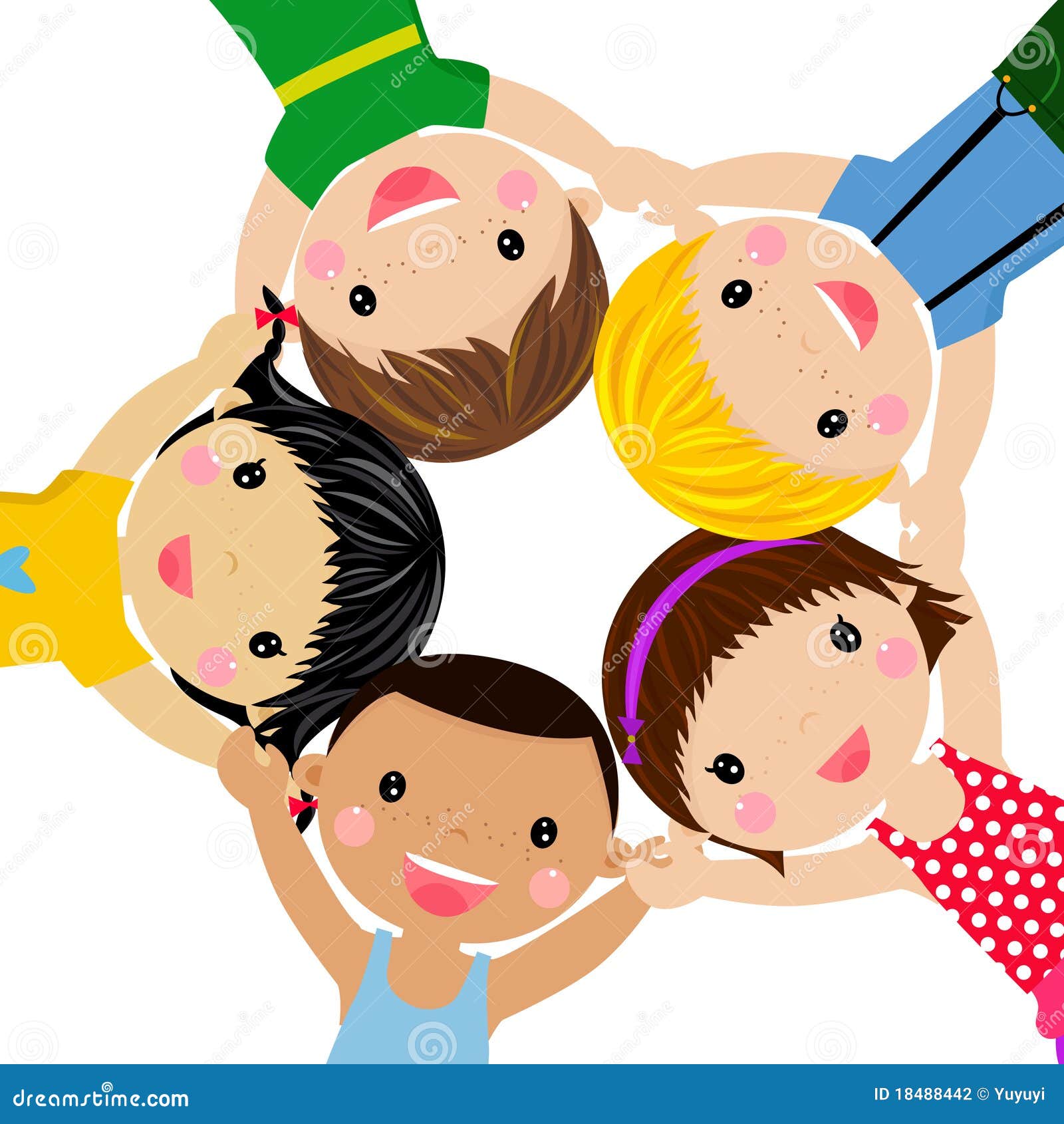 Groep kinderen vector illustratie. Illustratie bestaande uit vrede ...