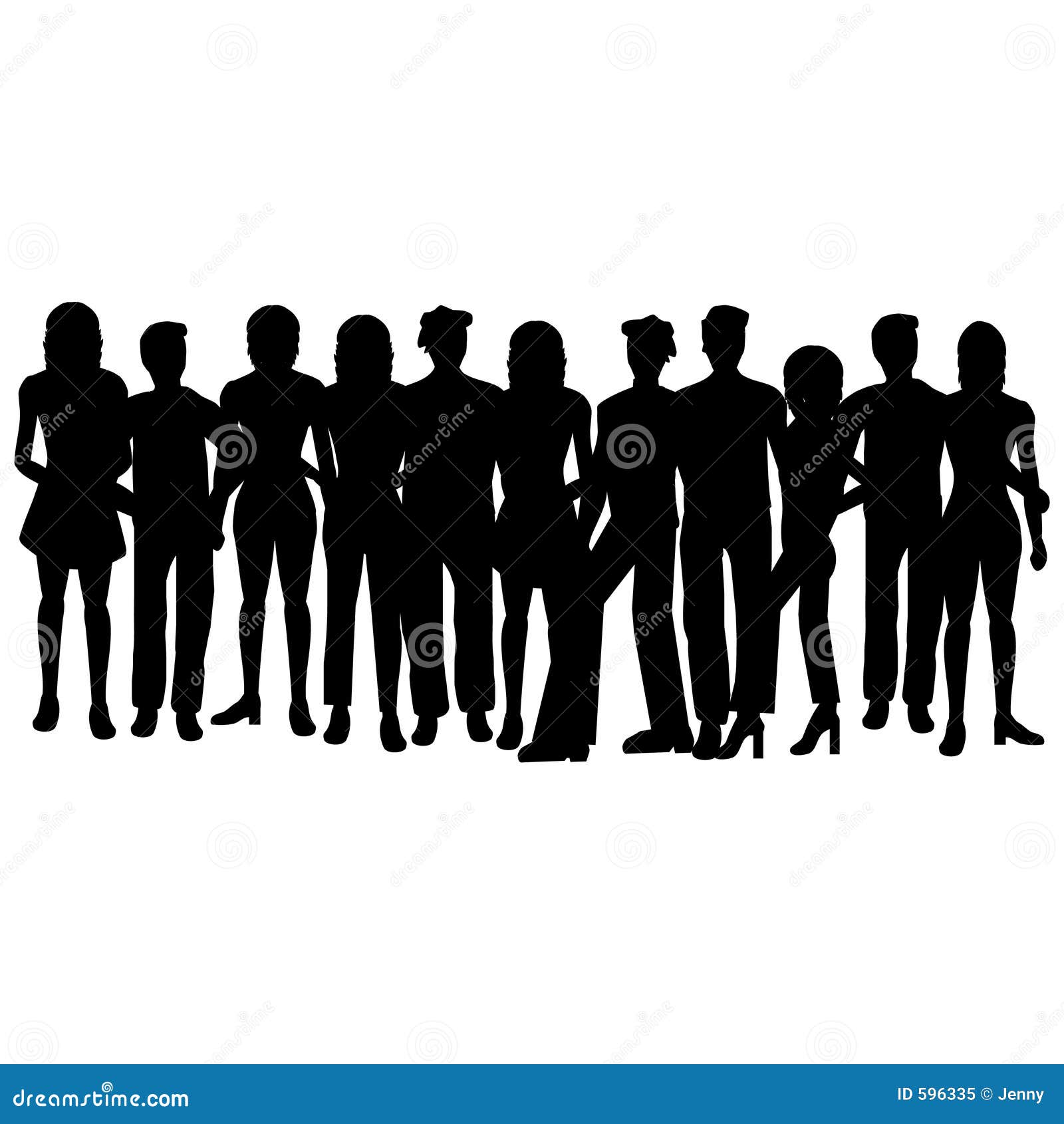 Groep mensen vector illustratie. Illustration of besnoeiing - 596335