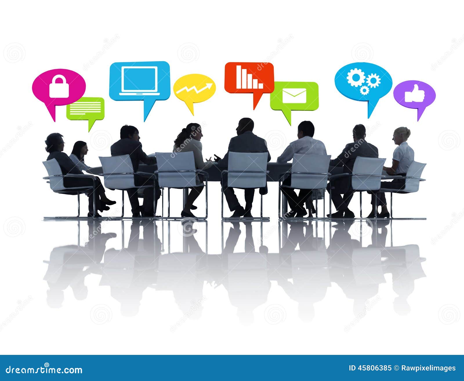 Groep Mensen in Een Vergadering Stock Afbeelding - Image of mannetje ...