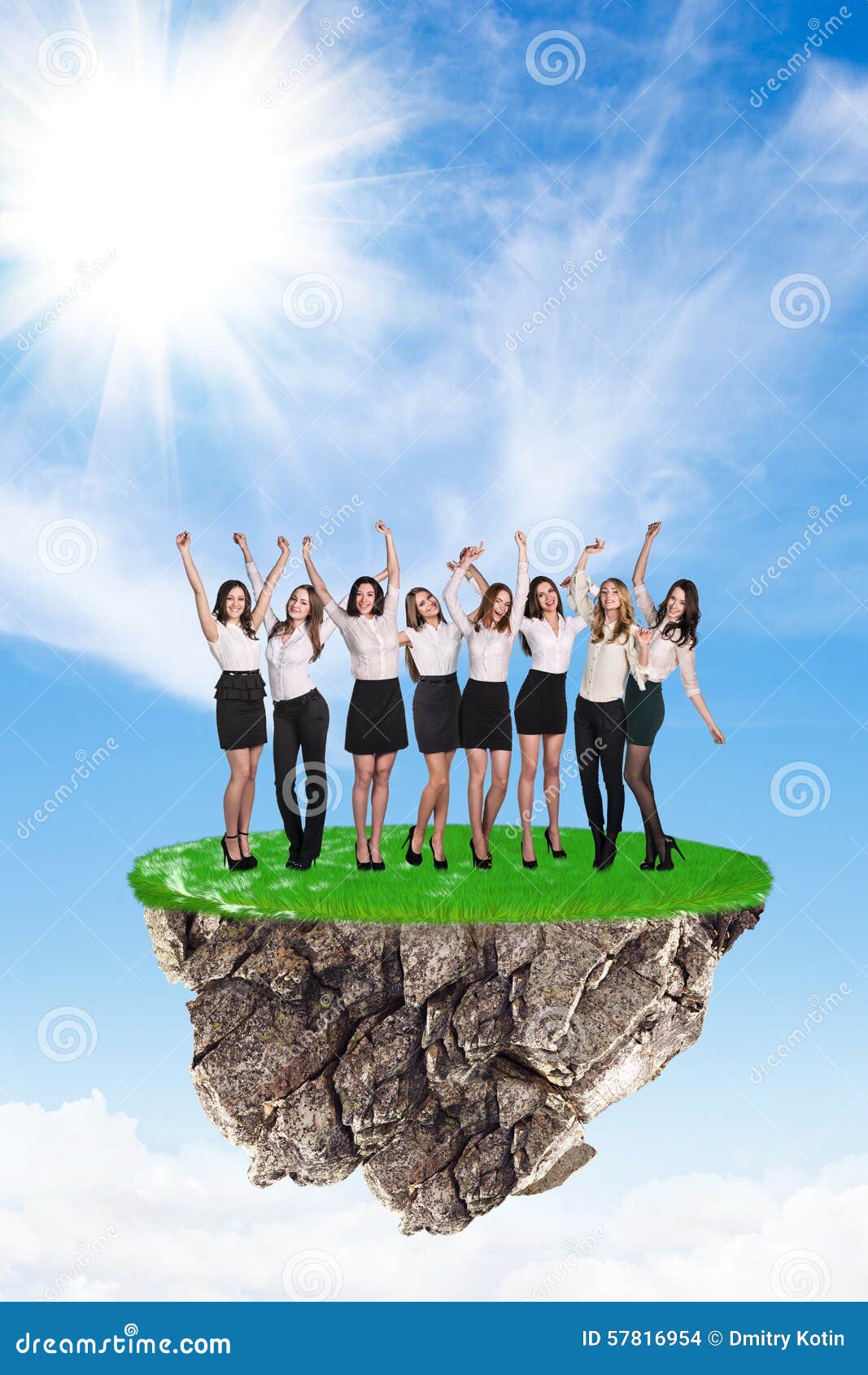 Groep mensen op eiland stock foto. Image of wijfje, groep - 57816954