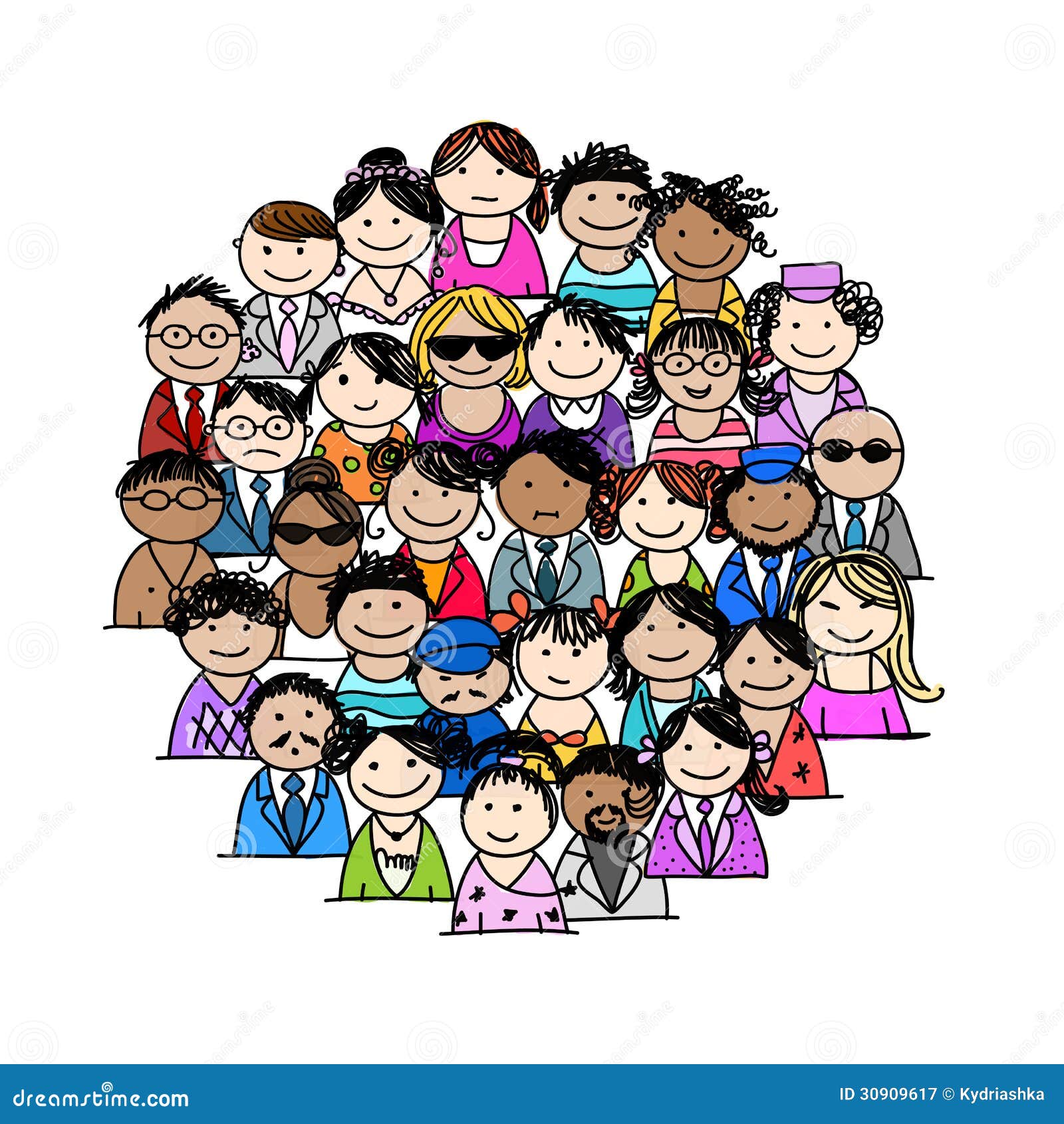 Groep Mensen Voor Uw Ontwerp Vector Illustratie - Illustration of ...