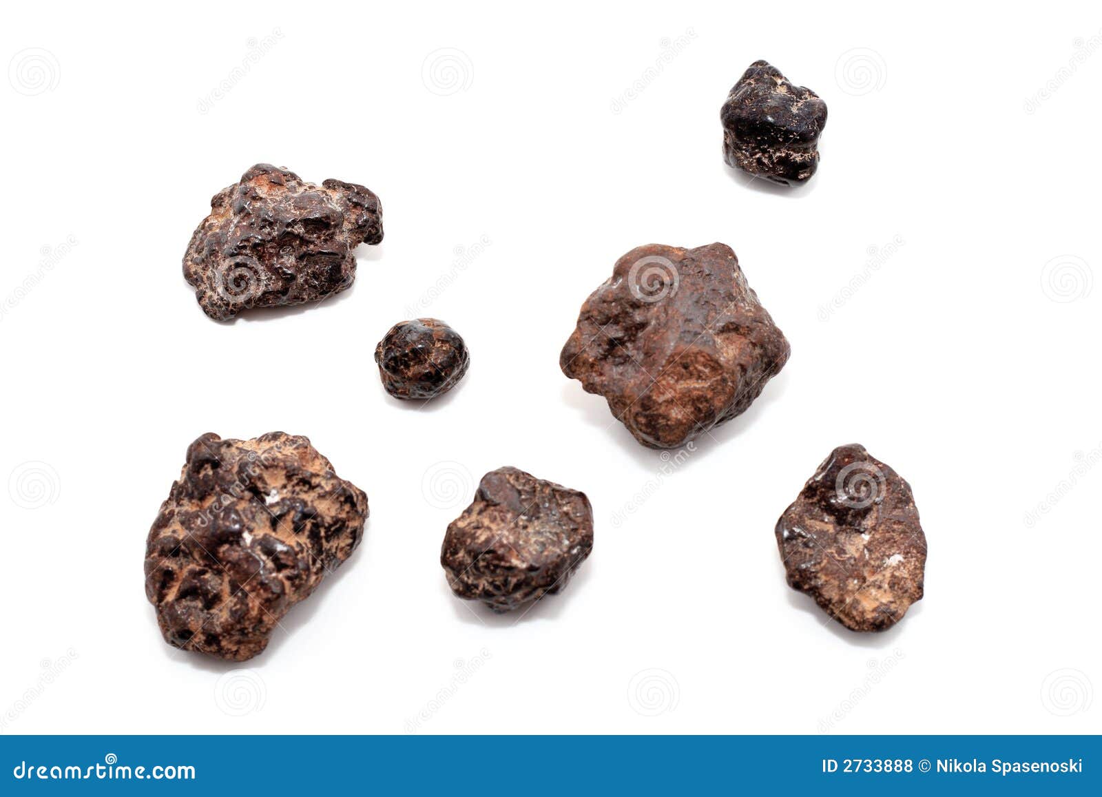 Groep meteorieten stock foto. Image of kiezelzuur, werkingsgebied - 2733888