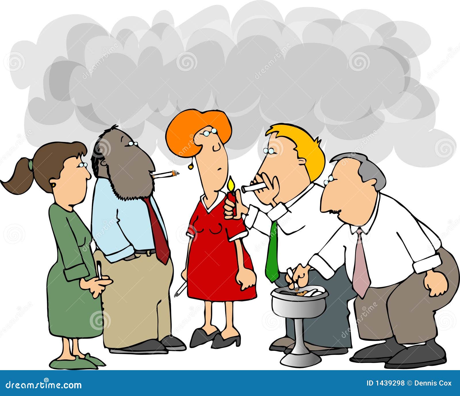 Groep rokers stock illustratie. Illustration of roken - 1439298