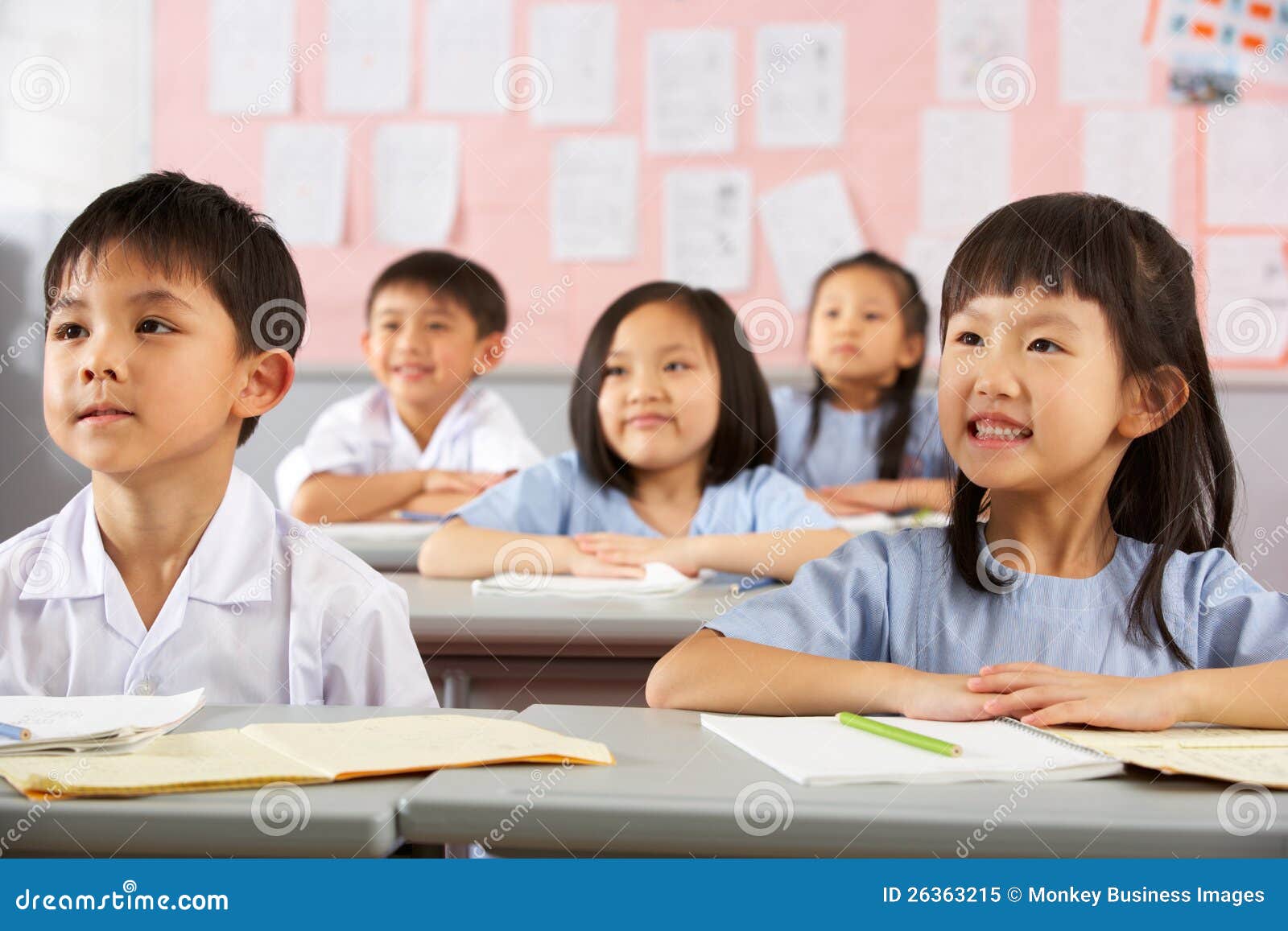 Groep Studenten in Een Chinese School Stock Afbeelding - Image of ...