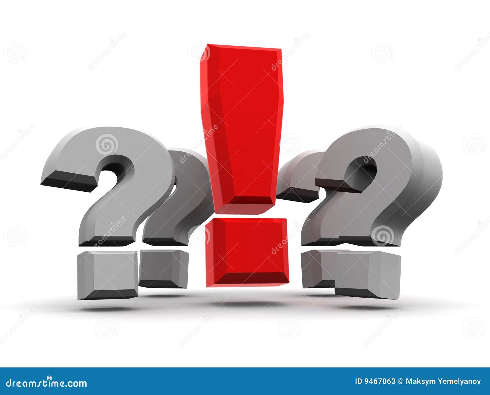 Groep vragen en uitroep stock illustratie. Illustration of teken - 9467063