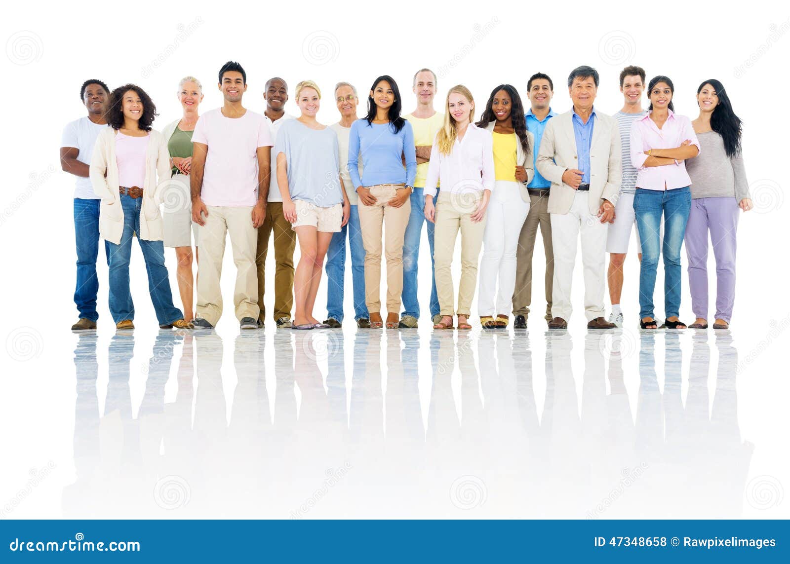 Groep Vrolijke Multi Etnische Diverse Mensen Stock Foto - Image of ...