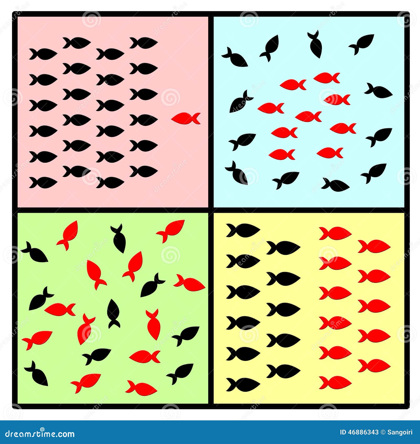 Groepsgedrag en Dynamica stock illustratie. Illustration of teken ...