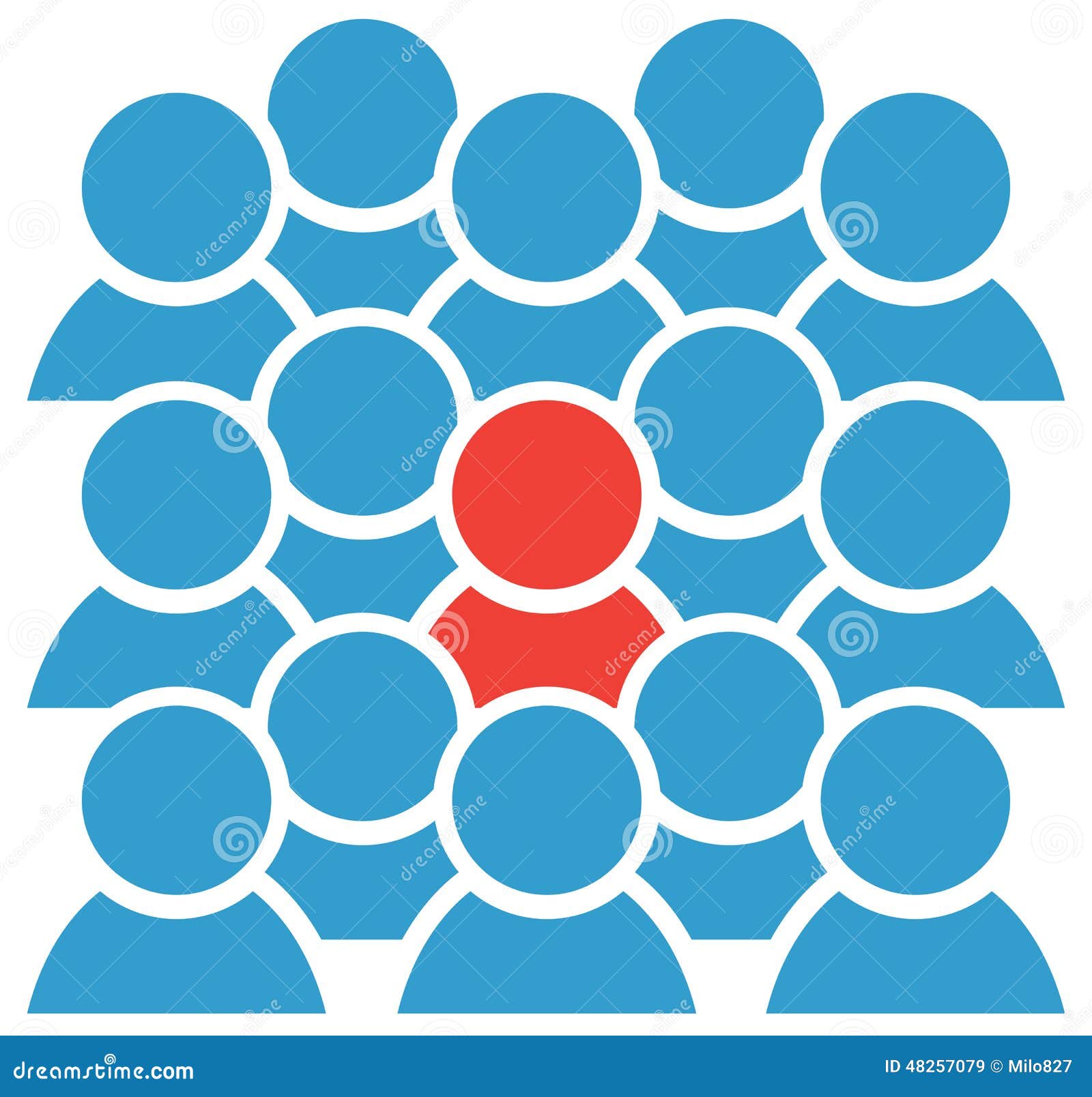 Groepspictogram Met Rood Cijfer Vector Illustratie - Illustration of ...