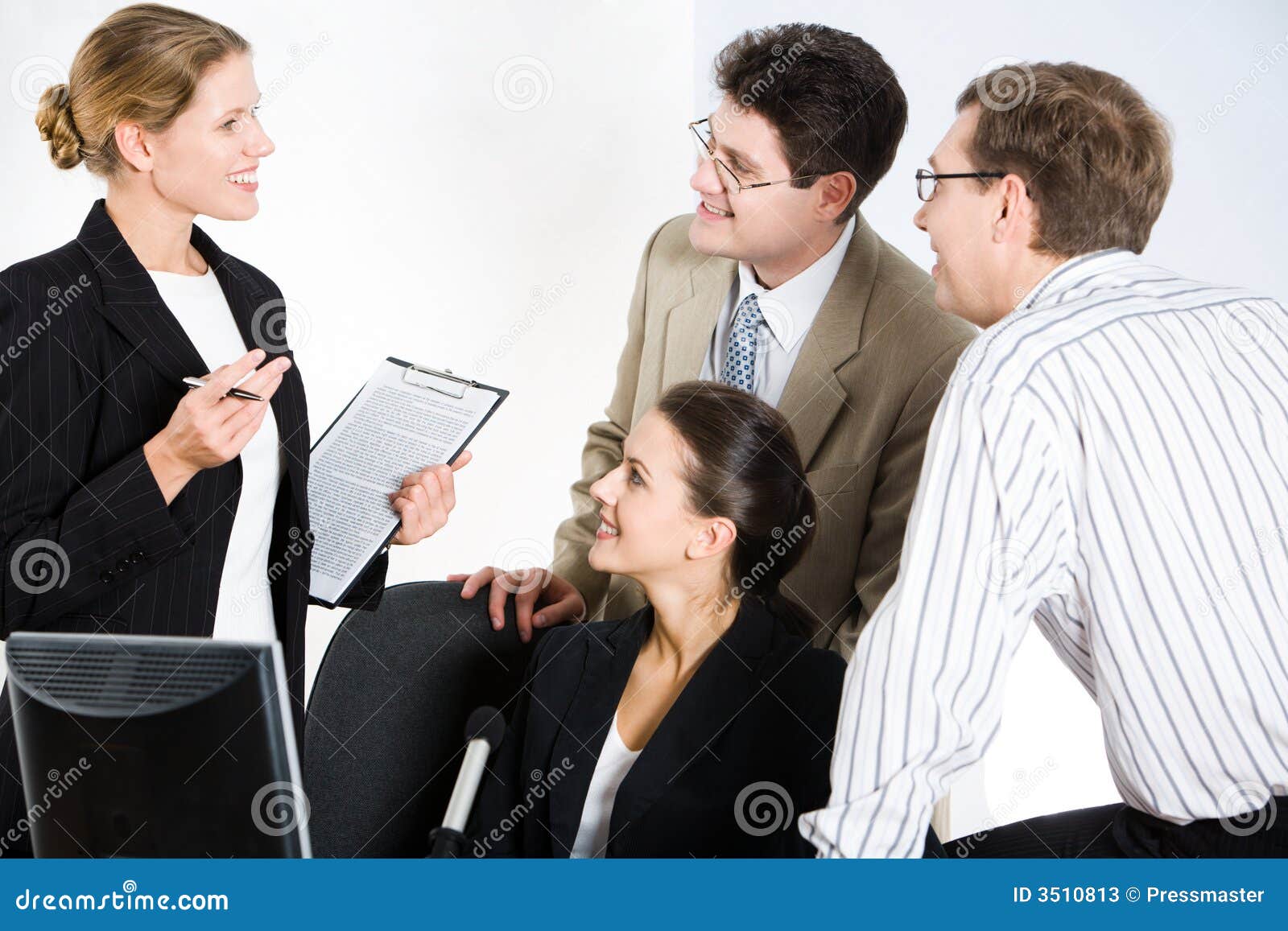 Groepswerk stock afbeelding. Image of baan, groep, vergadering - 3510813