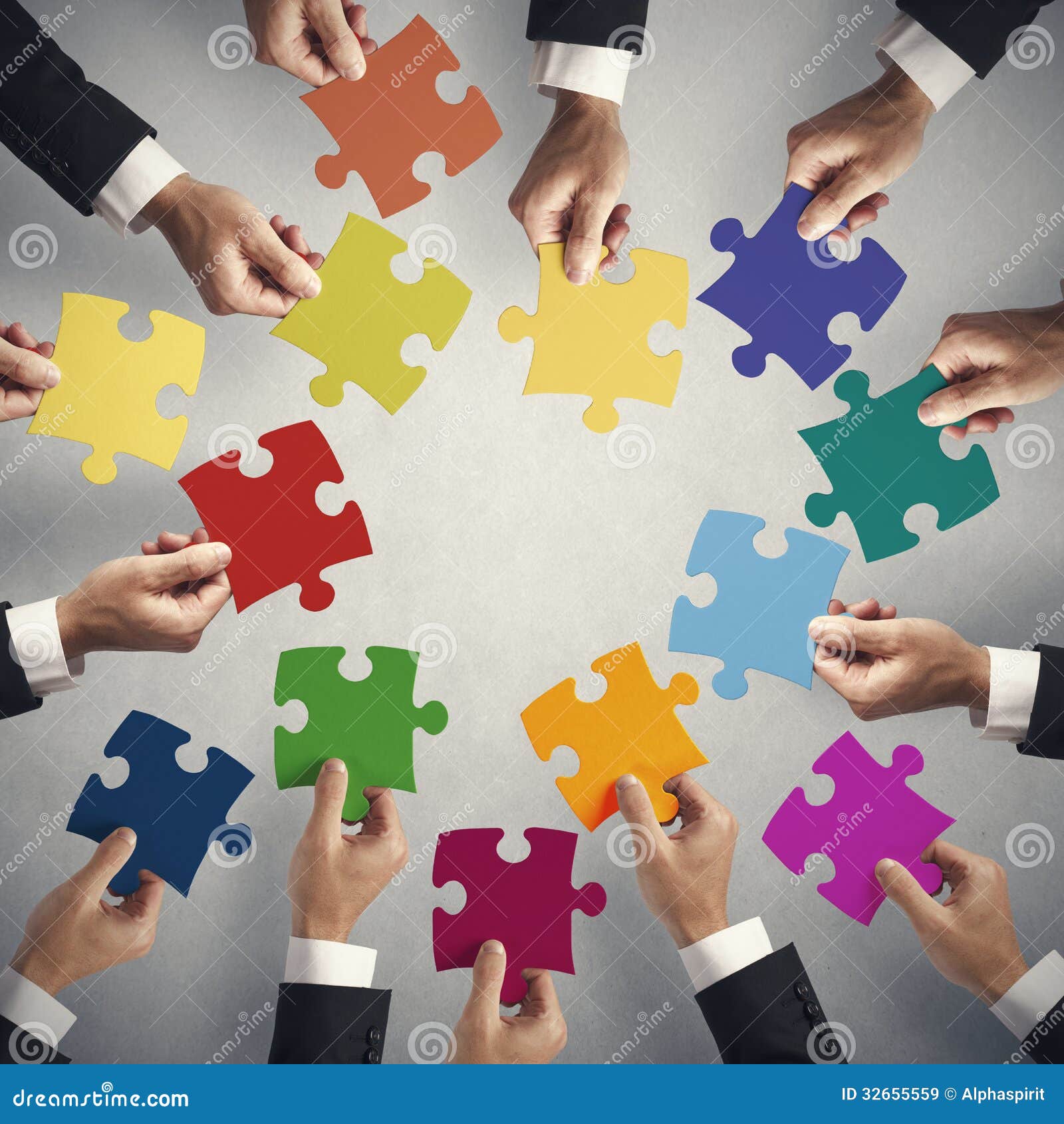 Groepswerk En Integratieconcept Stock Afbeelding - Image of assembleer ...