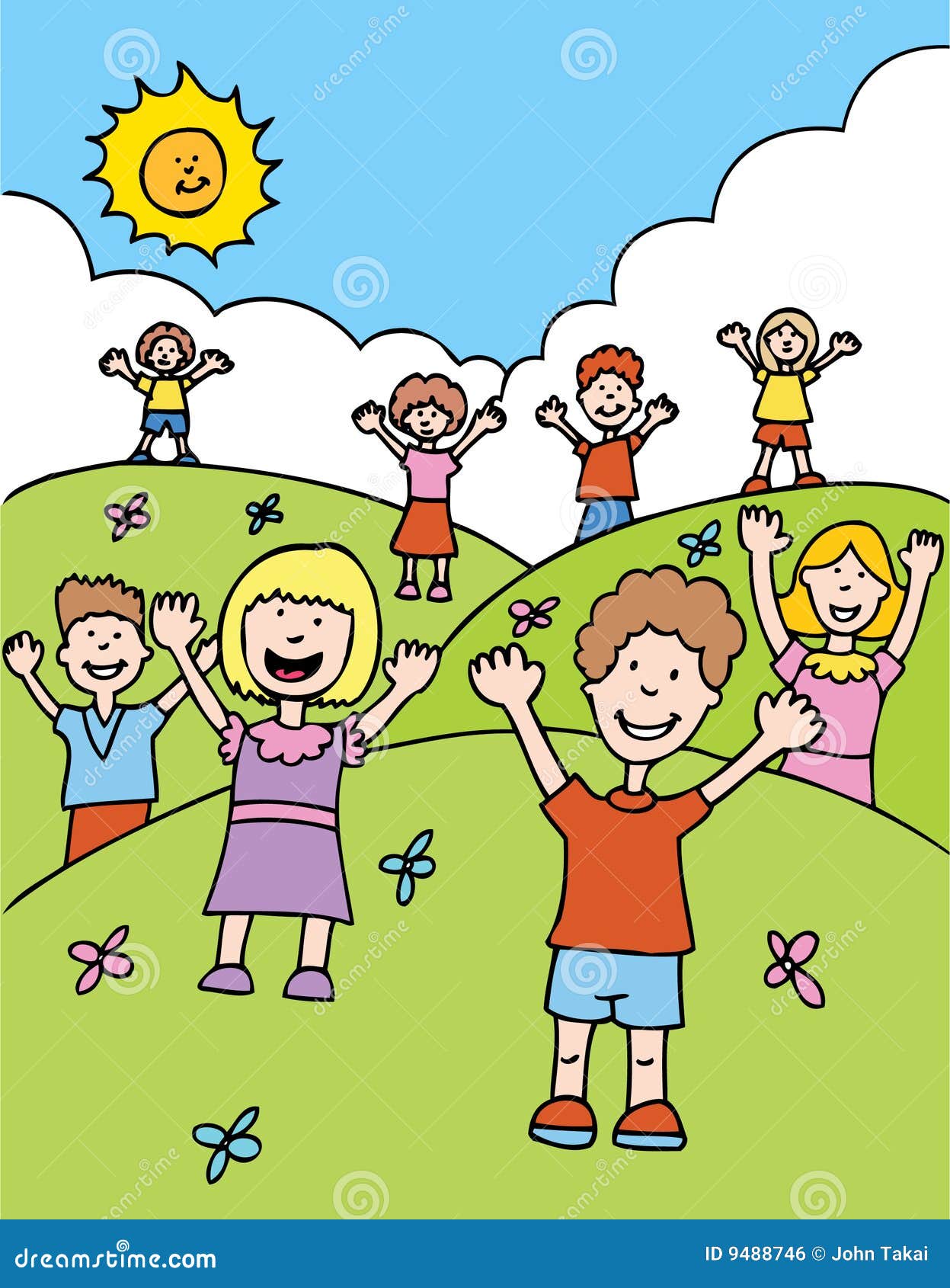 Groeten van Kinderen vector illustratie. Illustration of achtergrond ...