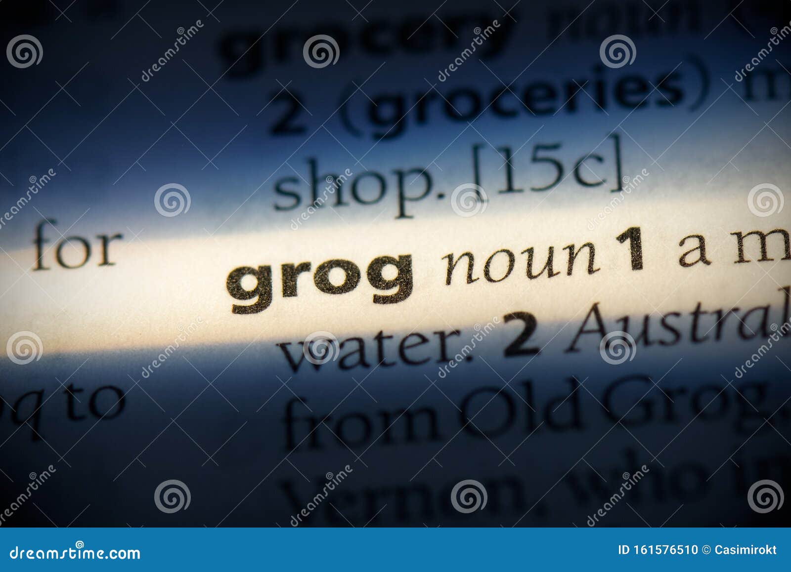 Grog stock photo. Image of info, page, text, meaning - 161576510