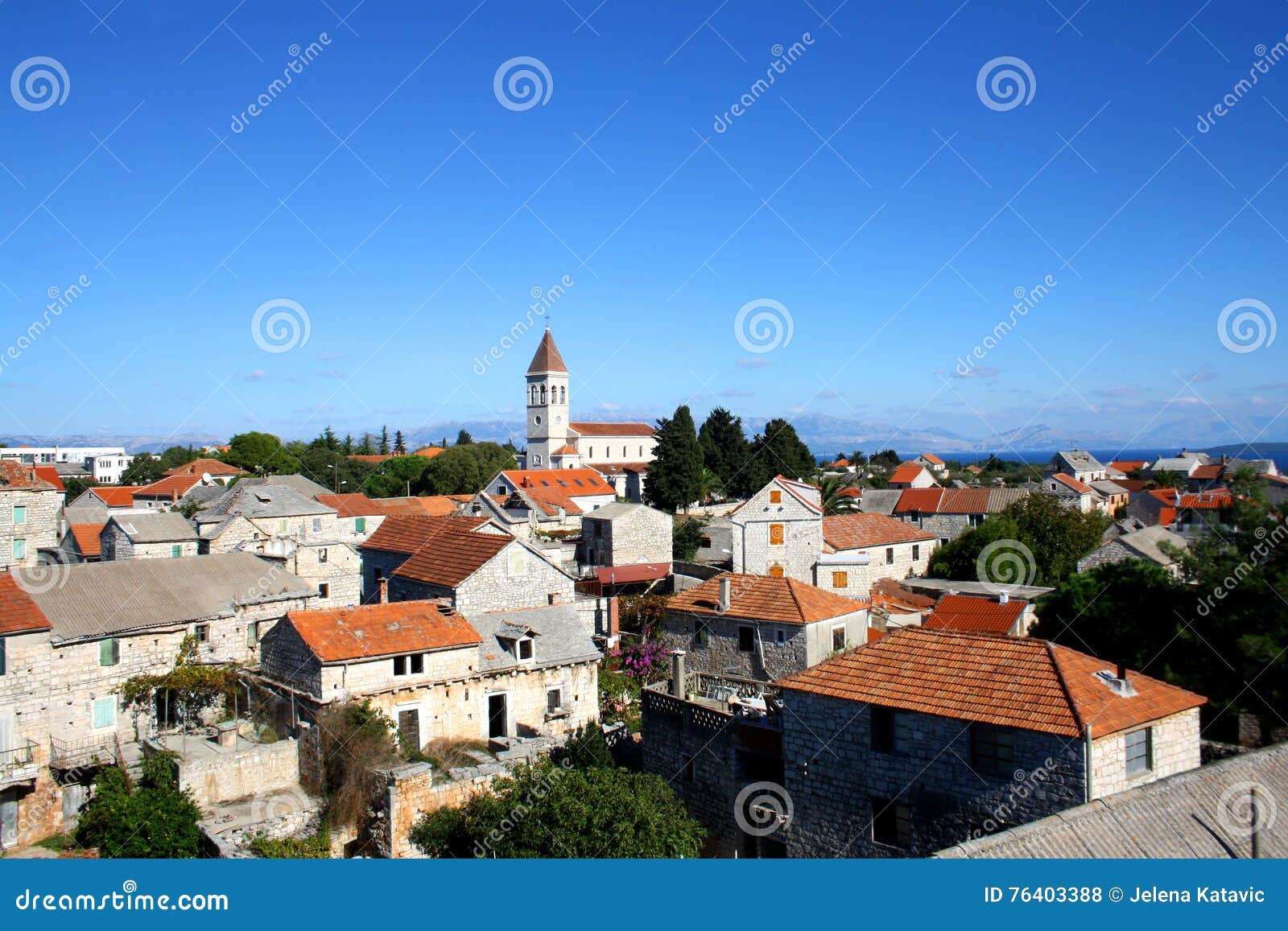 Grohote, Island Solta stock photo. Image of picturesque - 76403388