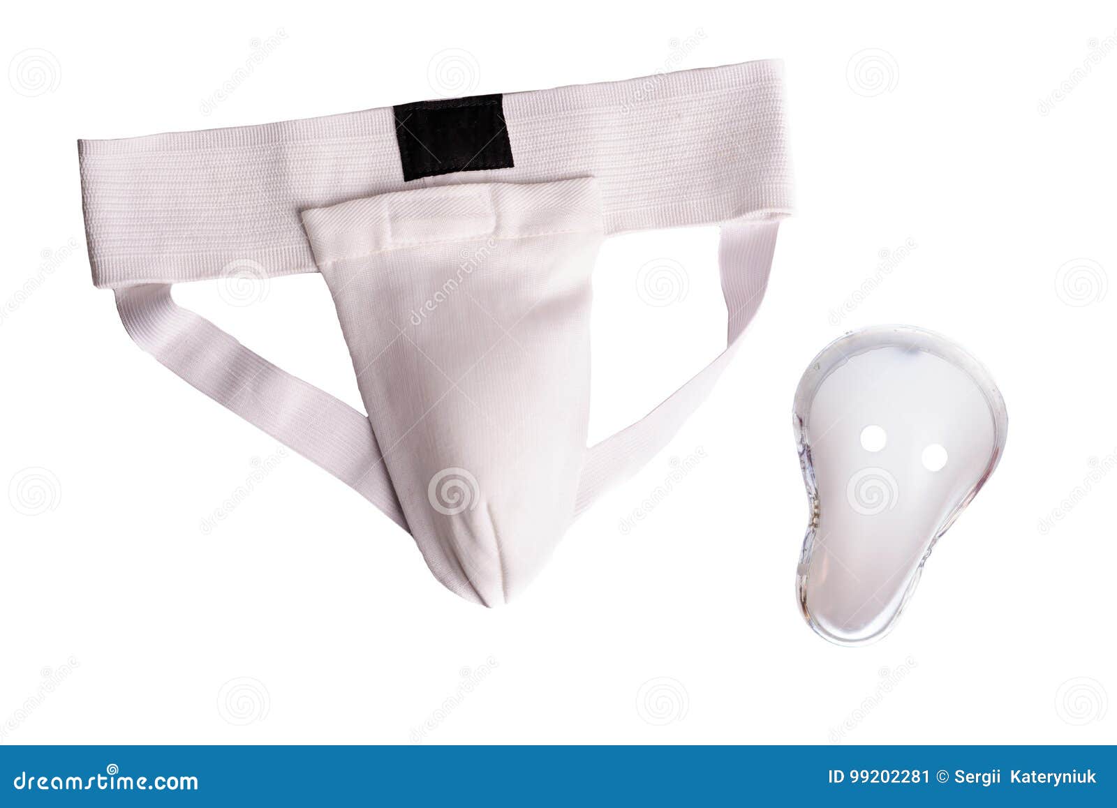 Groin Protection Isolated on a White Background, White Color Stock ...