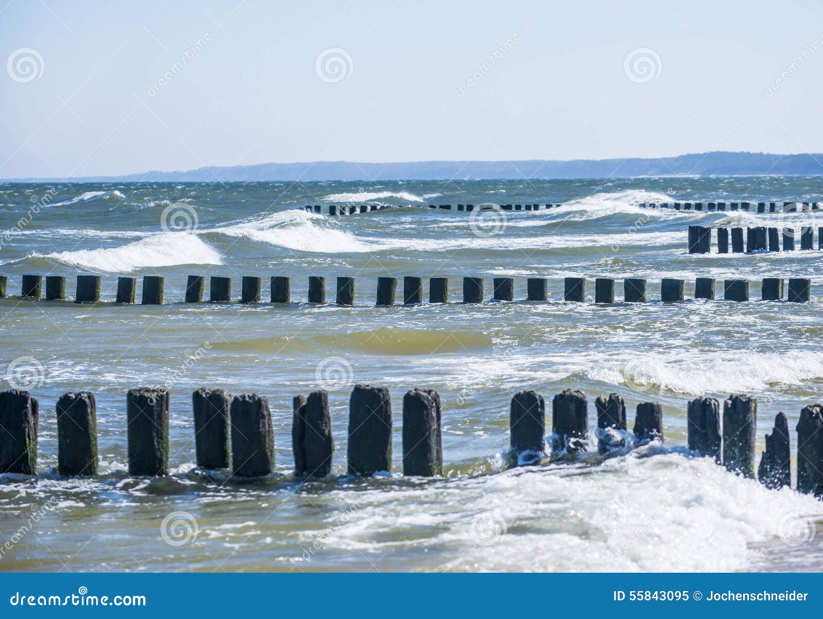 Groins in the Baltic Sea stock image. Image of maritime - 55843095