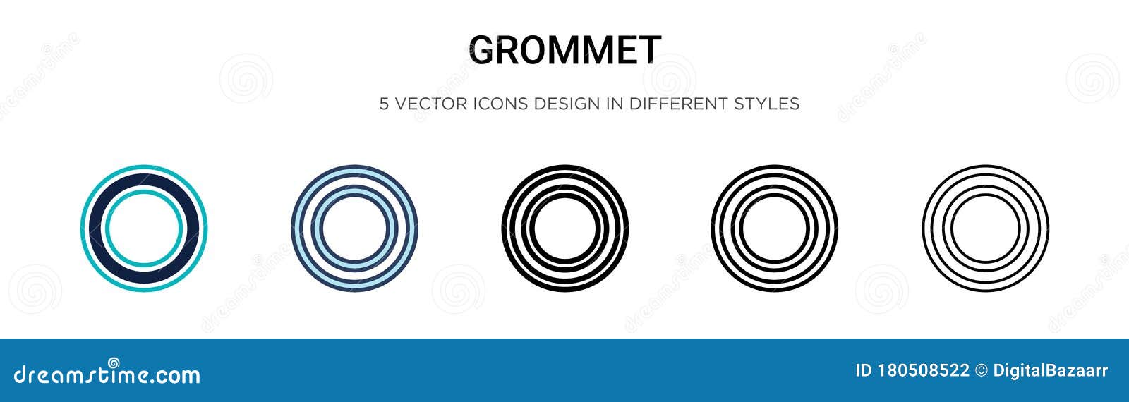Grommet Icon In Filled Thin Line Outline And Stroke Style Vector