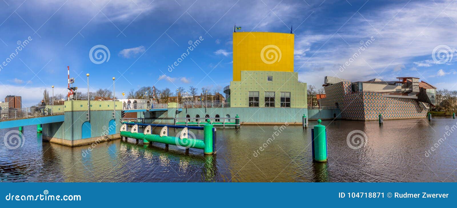 Groningen Museum Bridge on Sunny Day Editorial Photo - Image of dutch ...