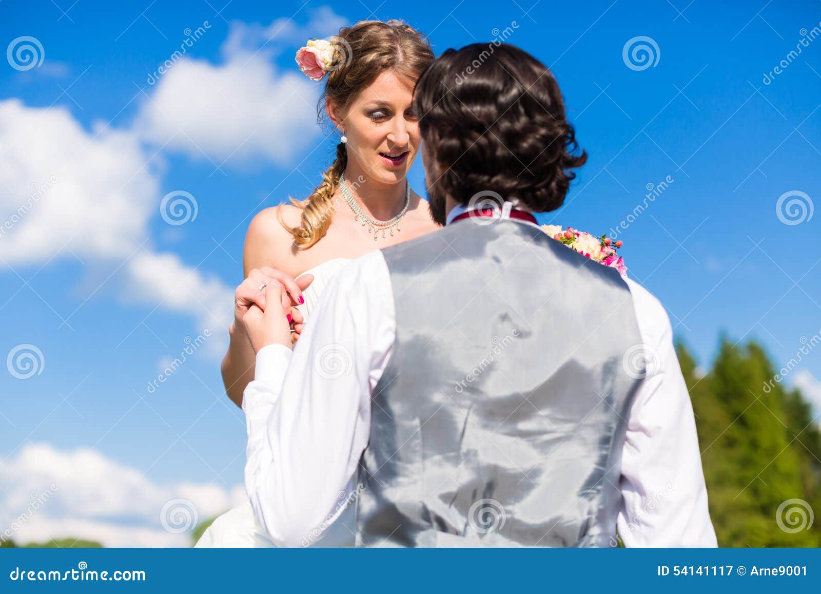 Groom Begging Bride for Mercy Stock Image - Image of marrying, happy ...