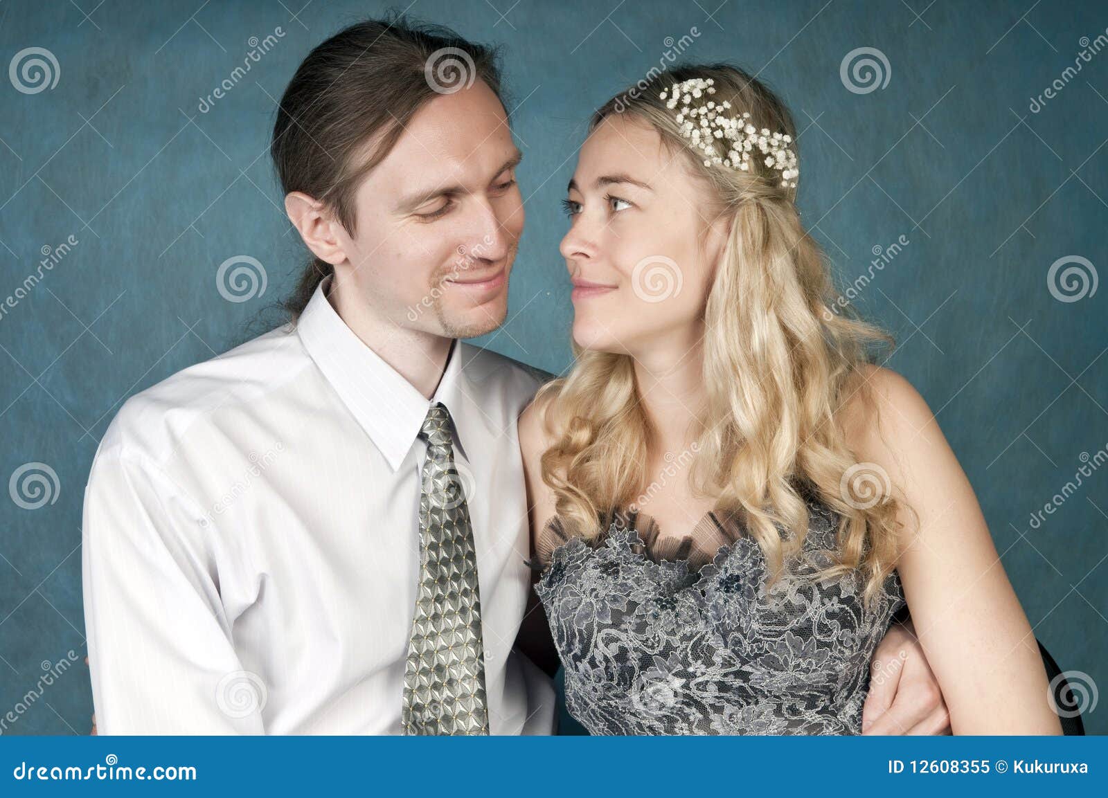 The groom and the bride stock image. Image of floral - 12608355