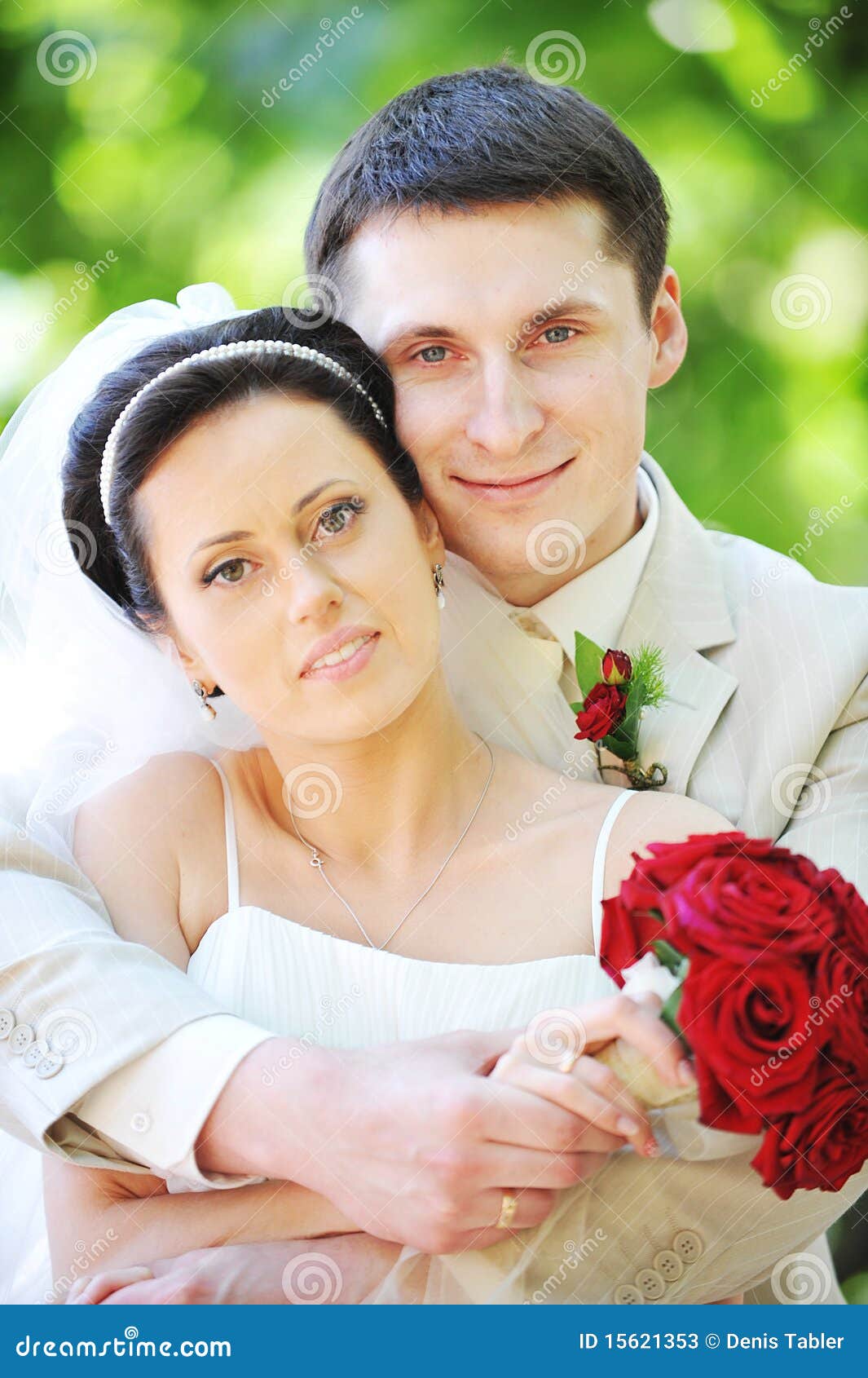 Groom and bride stock image. Image of love, fashion, portrait - 15621353