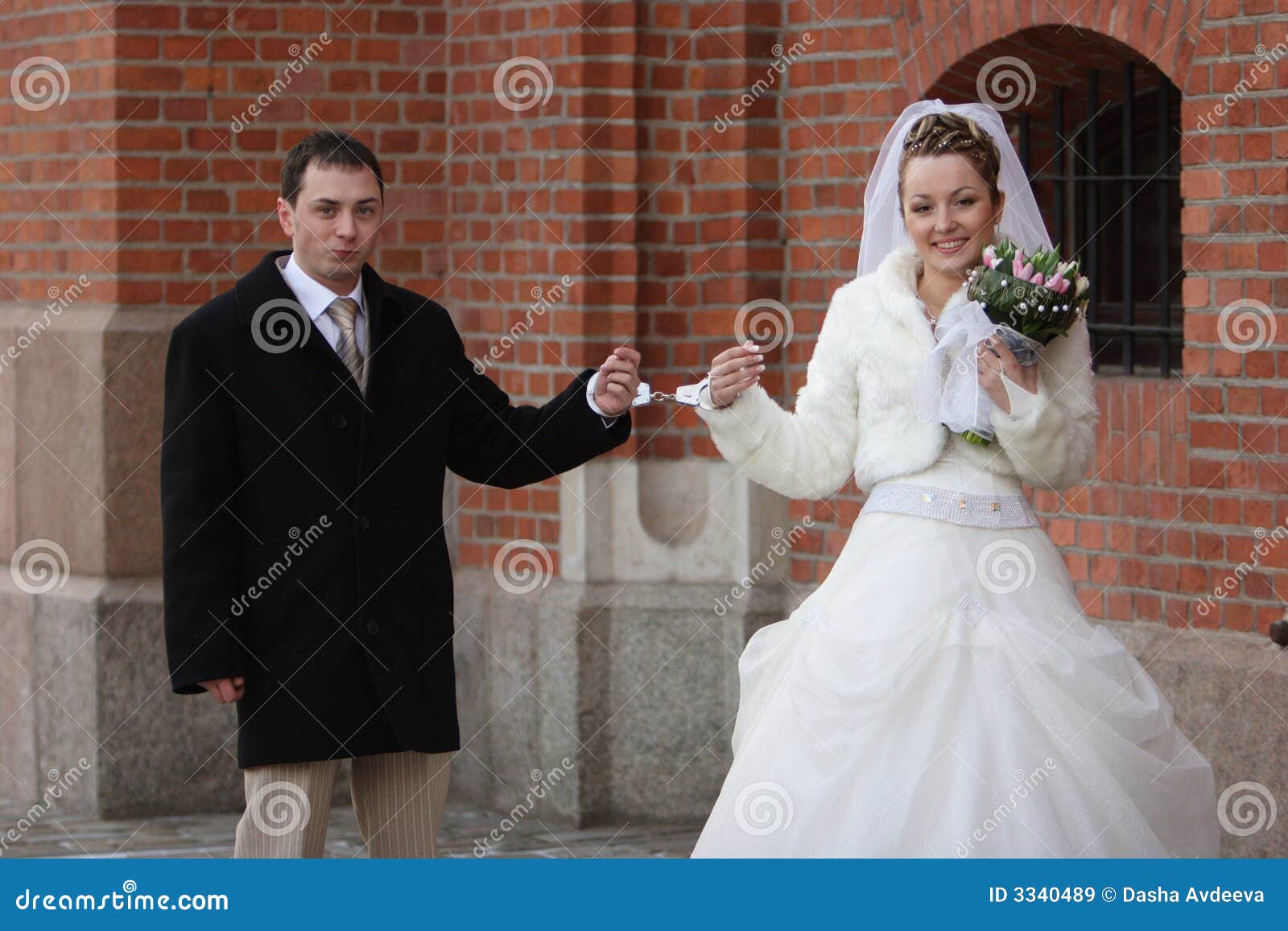 The groom and the bride stock image. Image of happiness - 3340489