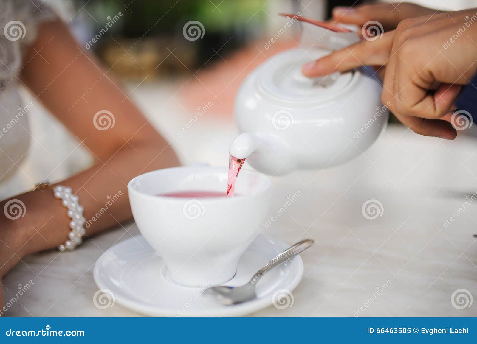 Groom and Bride are Drinking Red Tea Stock Image - Image of resting ...