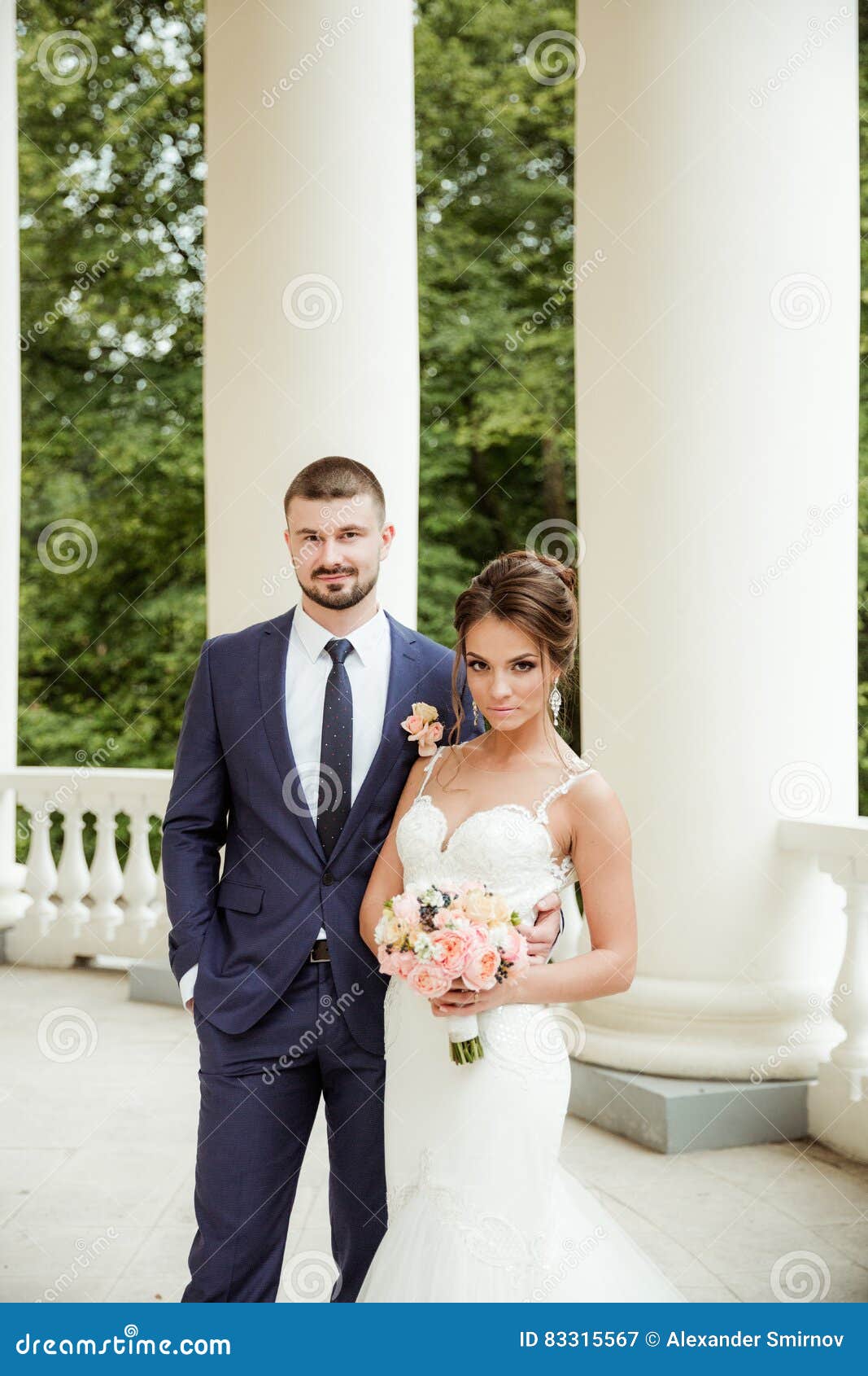 Groom and bride stock image. Image of portrait, couple - 83315567