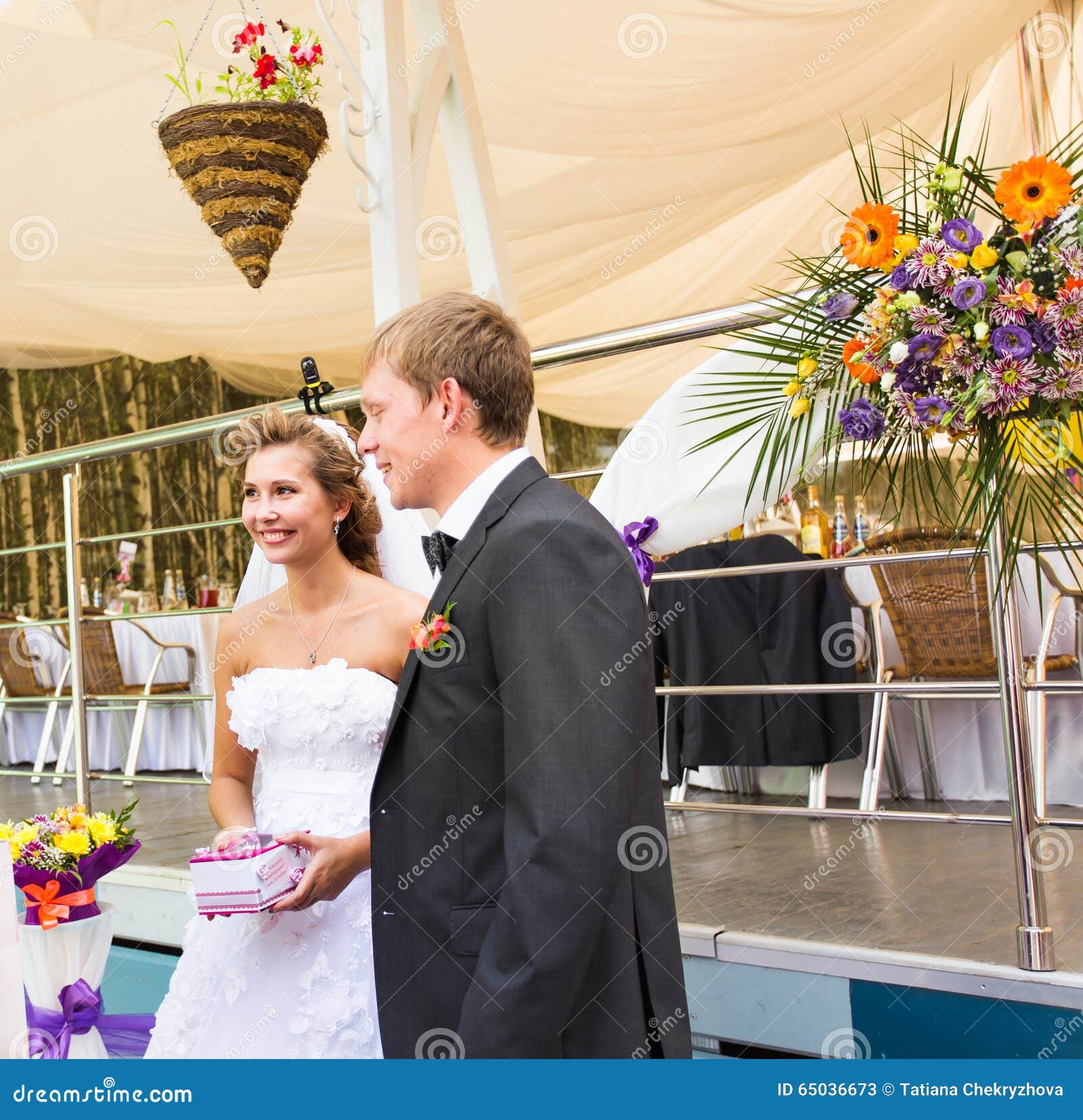 Groom and Bride at a Wedding Ceremony Stock Image - Image of caucasian ...