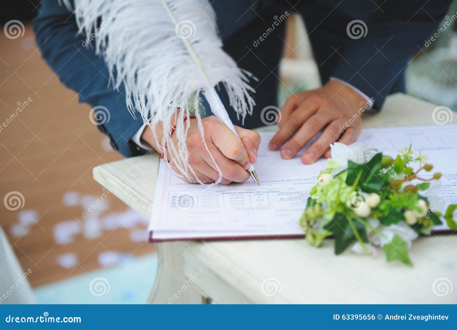 Groom with Feather Pen stock photo. Image of caucasian - 63395656