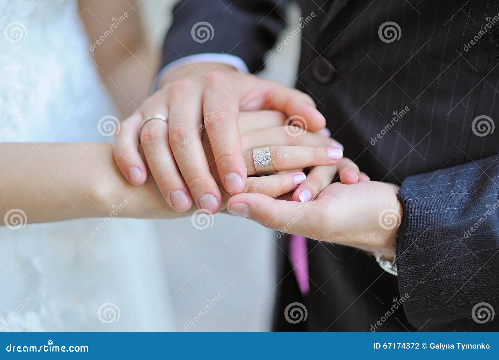 Groom Holds His Bride S Hand Stock Photo - Image of gold, affectionate ...
