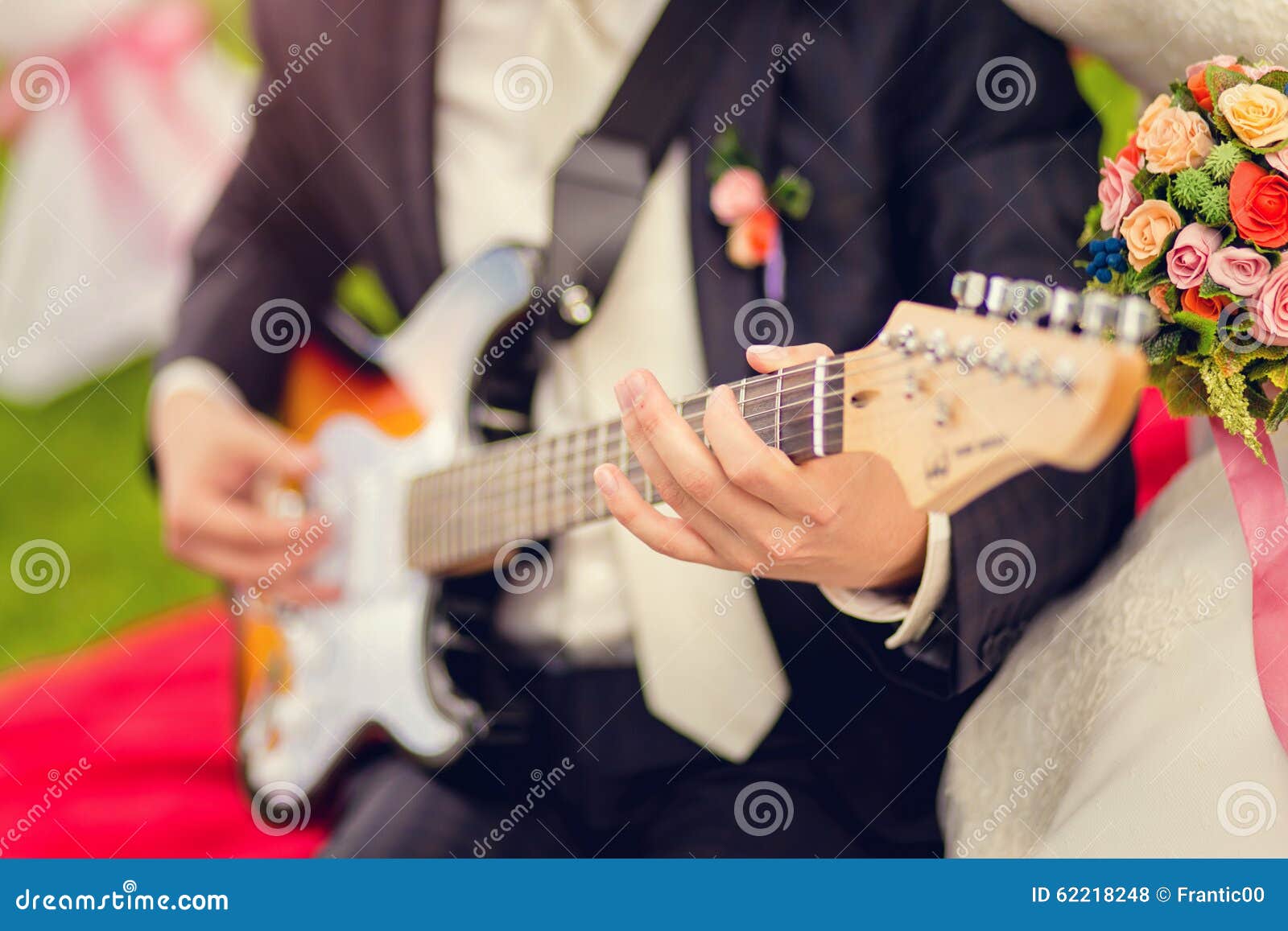 The groom plays guitar stock photo. Image of accessory - 62218248