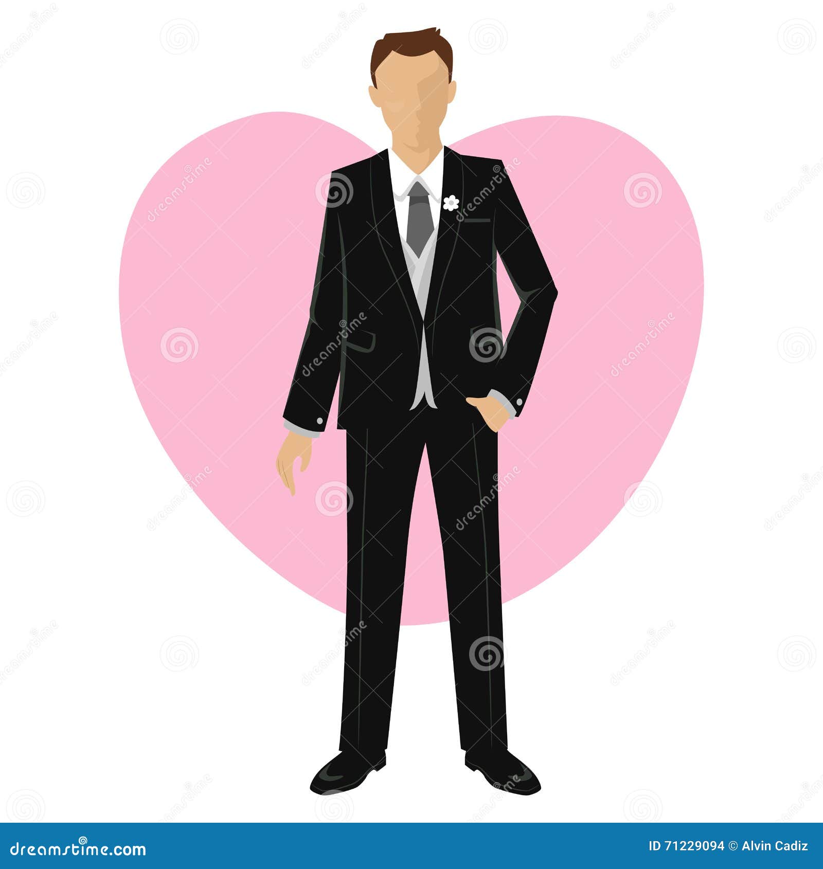 Groom stock vector. Illustration of hands, cartoon, style - 71229094