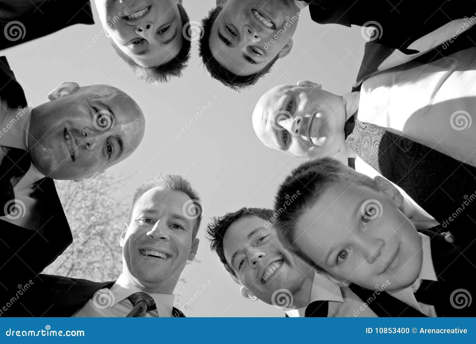 Groomsmen Huddle stock photo. Image of cooperation, funny - 10853400