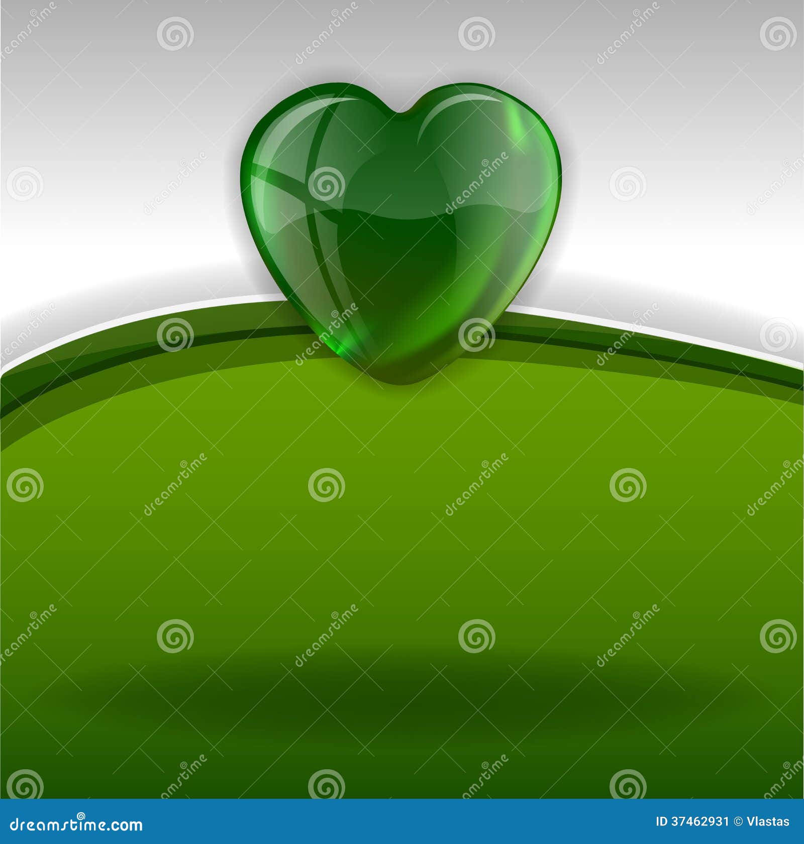 Groot groen hart vector illustratie. Illustration of mooi - 37462931