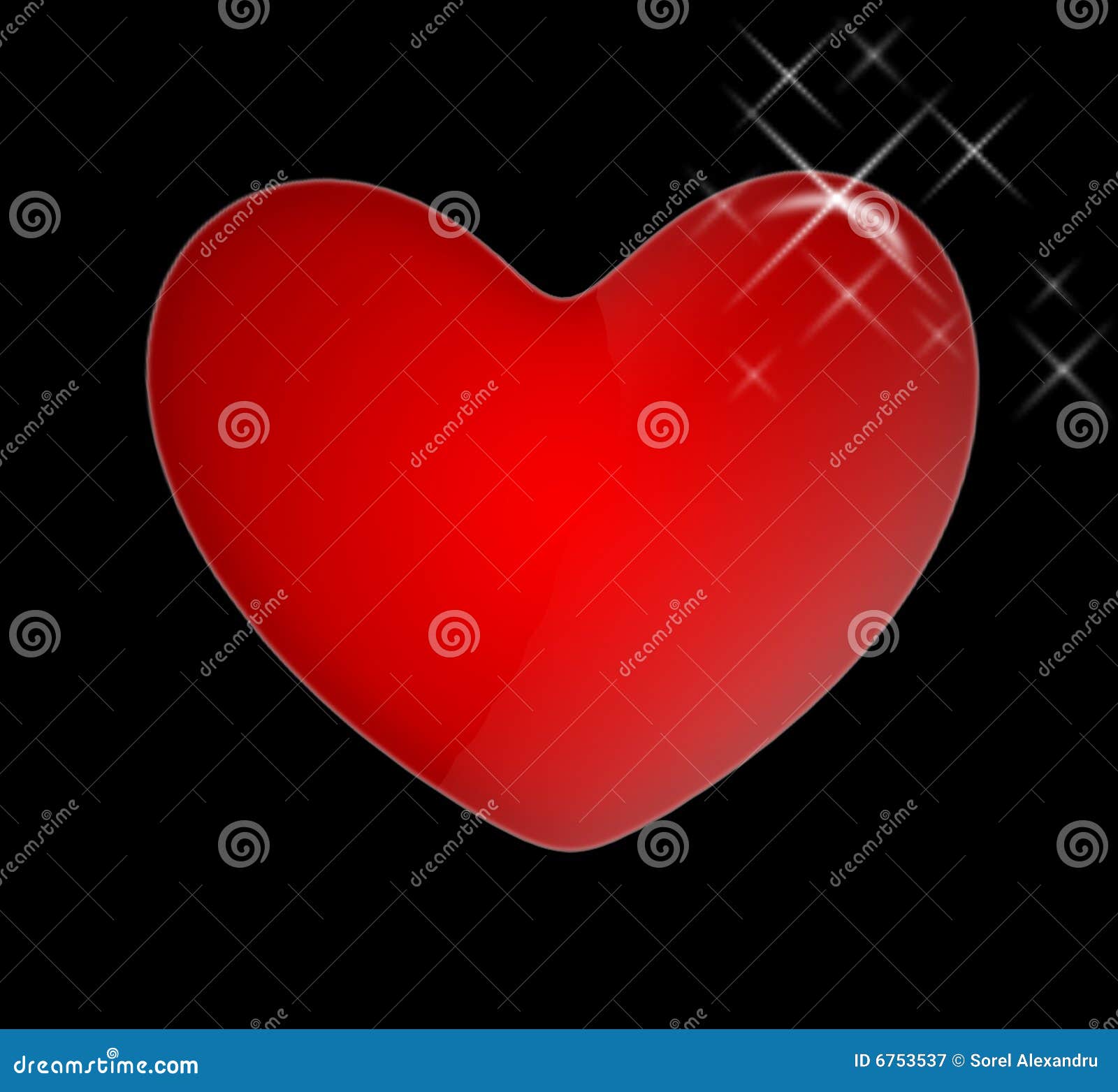 Groot-hart stock illustratie. Illustration of briljant - 6753537