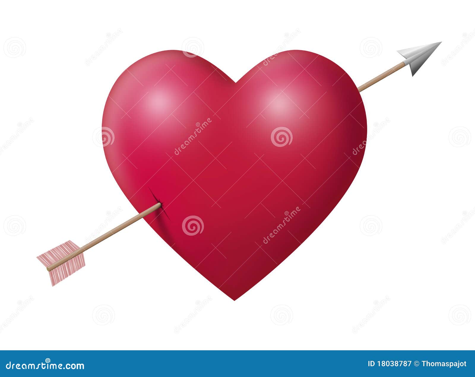 Groot hart met pijl stock illustratie. Illustration of kaart - 18038787