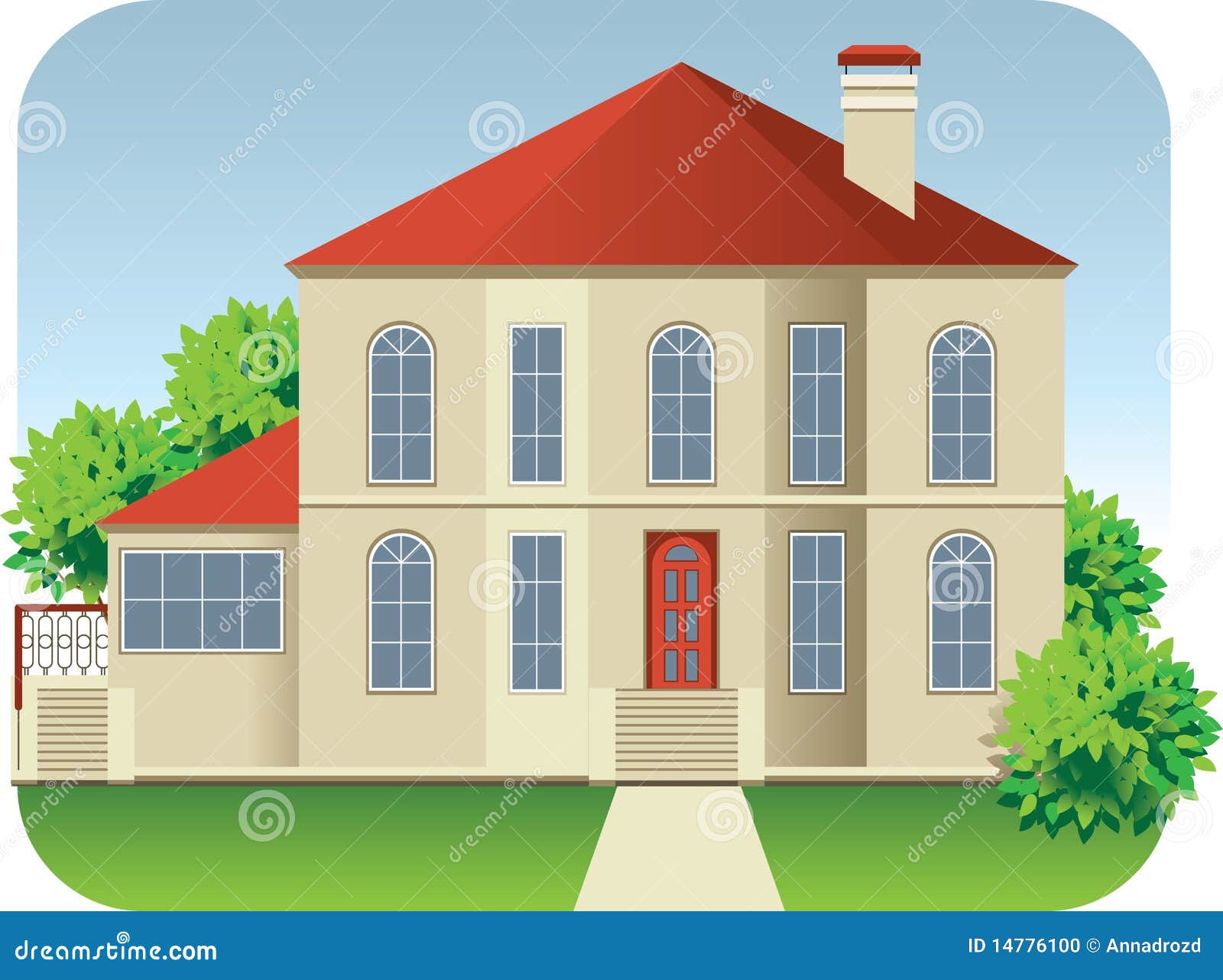 Groot huis vector illustratie. Illustration of investering - 14776100
