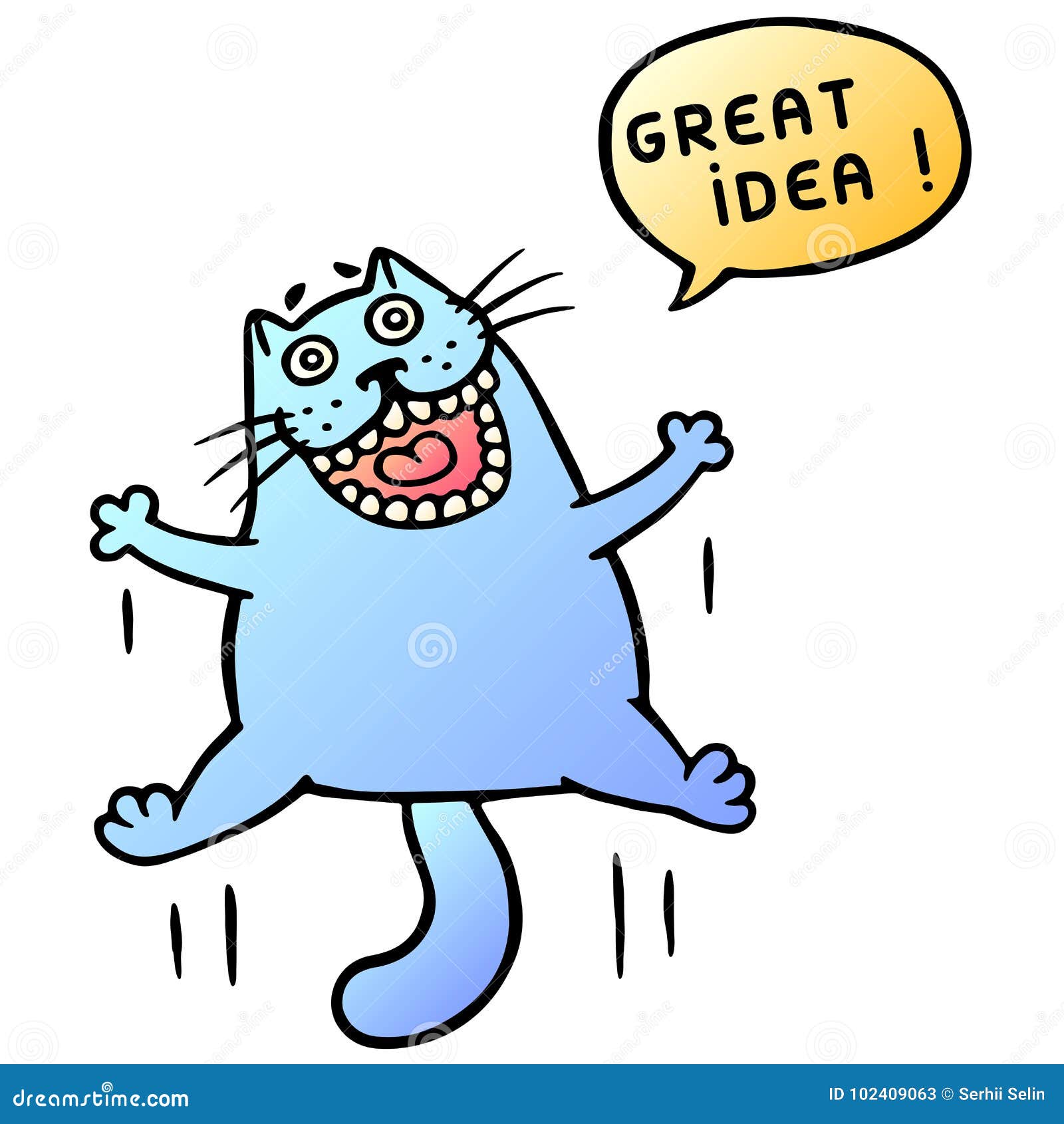 Groot Idee Het Leuke Katten Springen En Schreeuw De Bel Van De ...