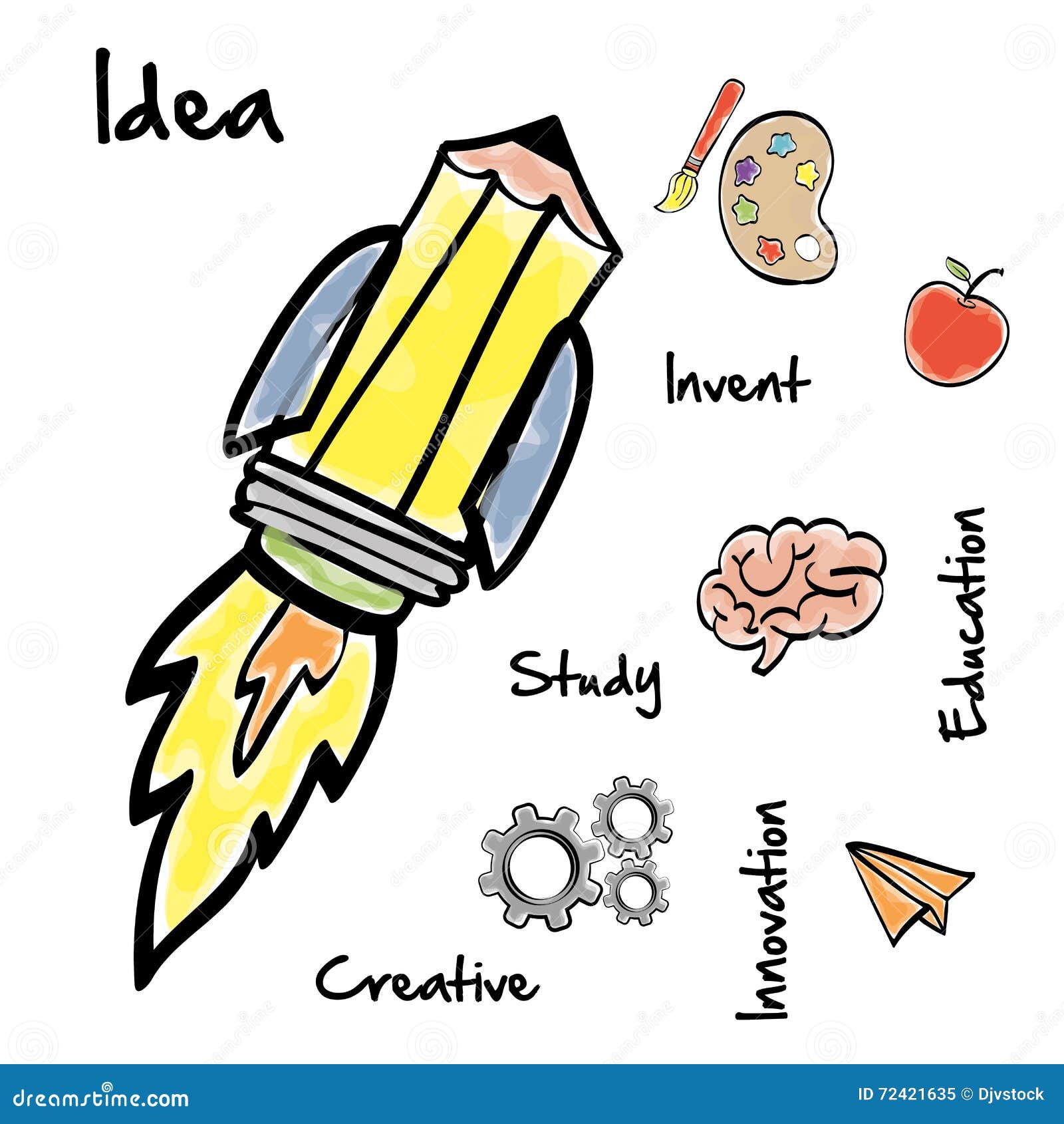 Groot Ideeontwerp Creatief Pictogram Trek Illustratie, Vector Vector ...